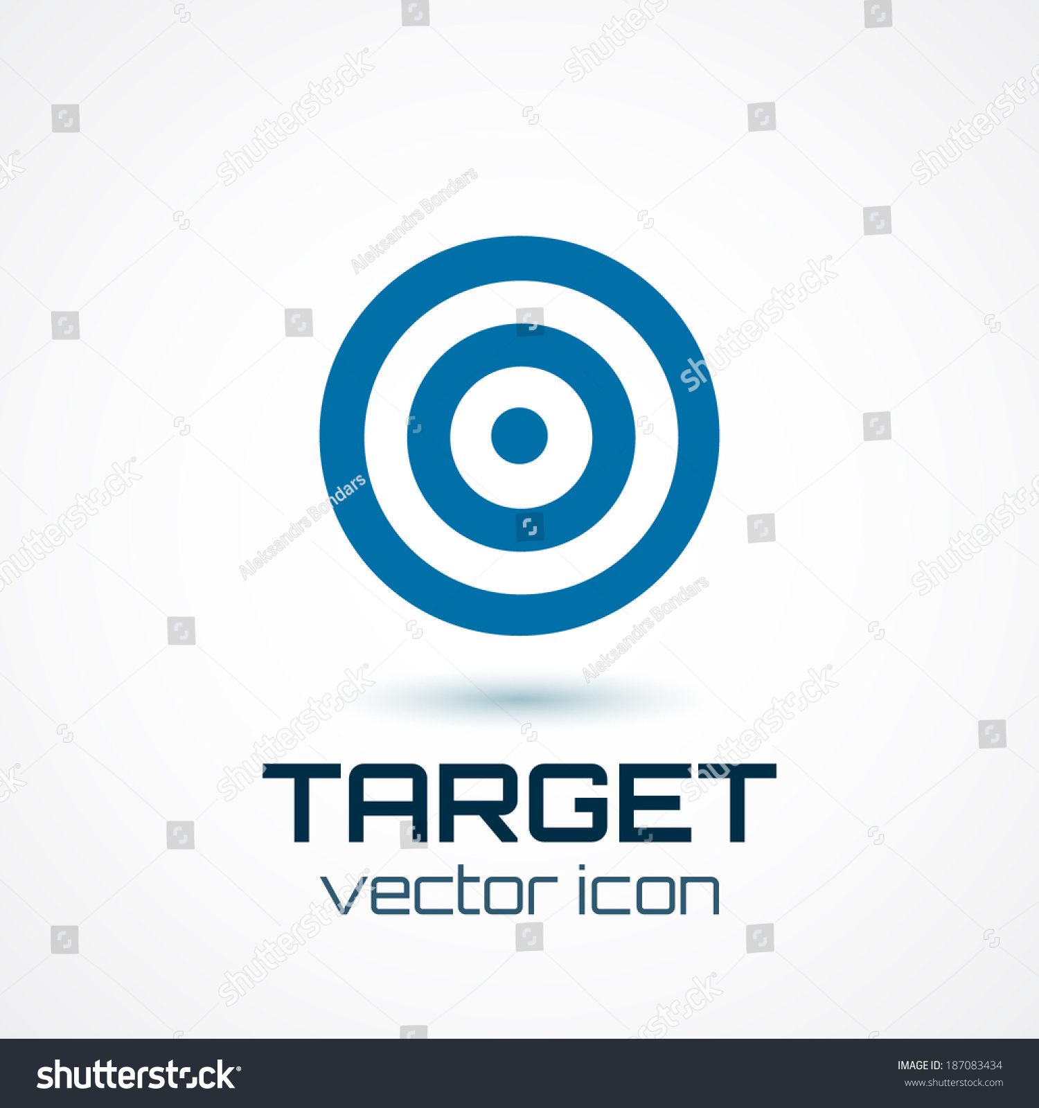 Blue Target Icon Vector Illustration Stock Vector (Royalty Free ...