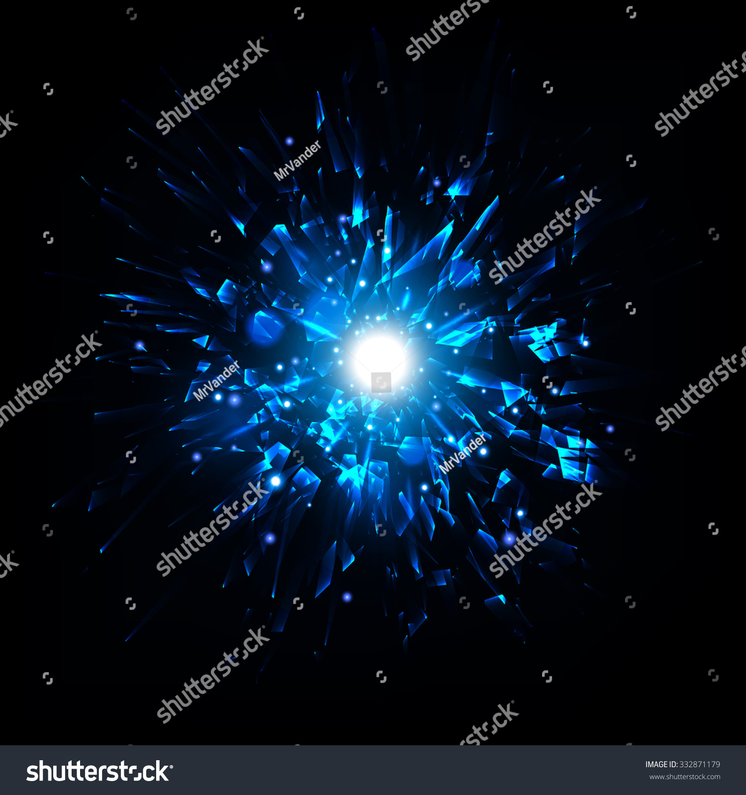 Blue Techno Style Vector Explosionvector Illustration Stock Vector ...