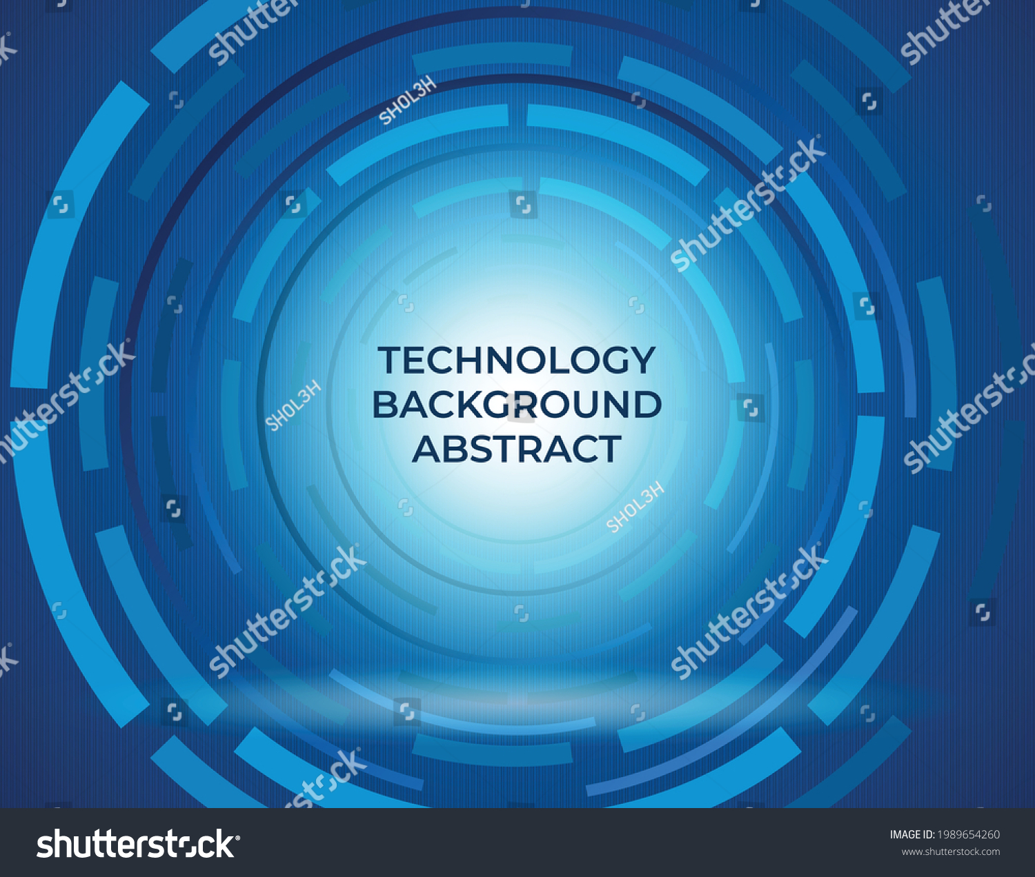 Blue Technology Abstract Background Light Effect Stock Vector (Royalty ...