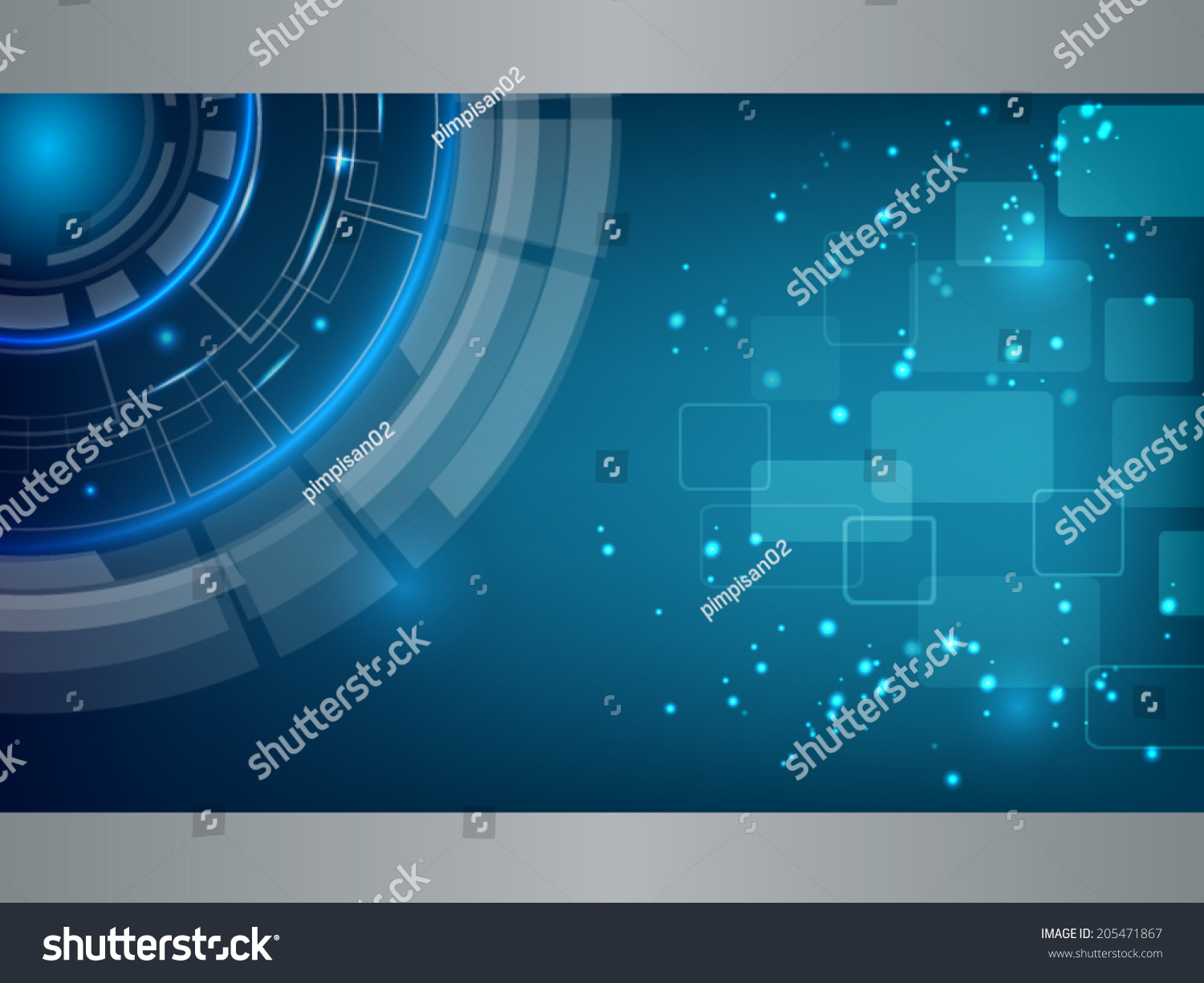 Blue Technology Background Design Vector Illustration Stock Vector ...