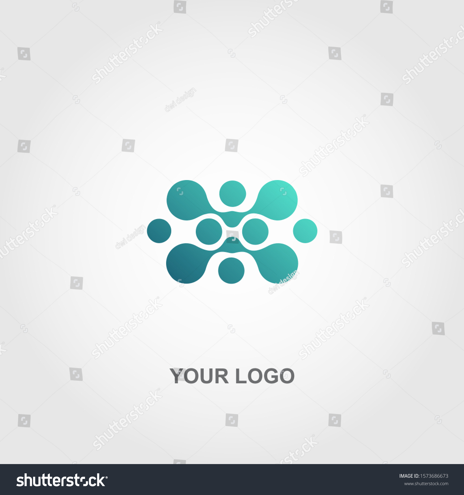 Blue Technology Logo Template Design Stock Vector (Royalty Free) 1573686673