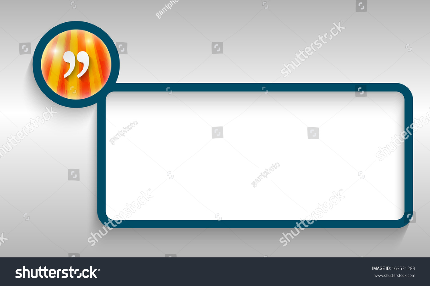 Blue Text Frame Quotation Mark Stock Vector (Royalty Free) 163531283 ...