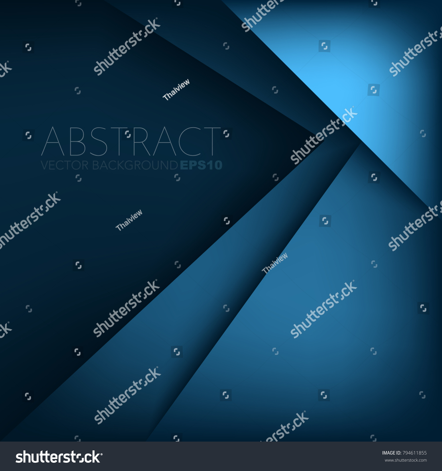 Blue Triangle Arrow Vector Background Space Stock Vector (Royalty Free ...
