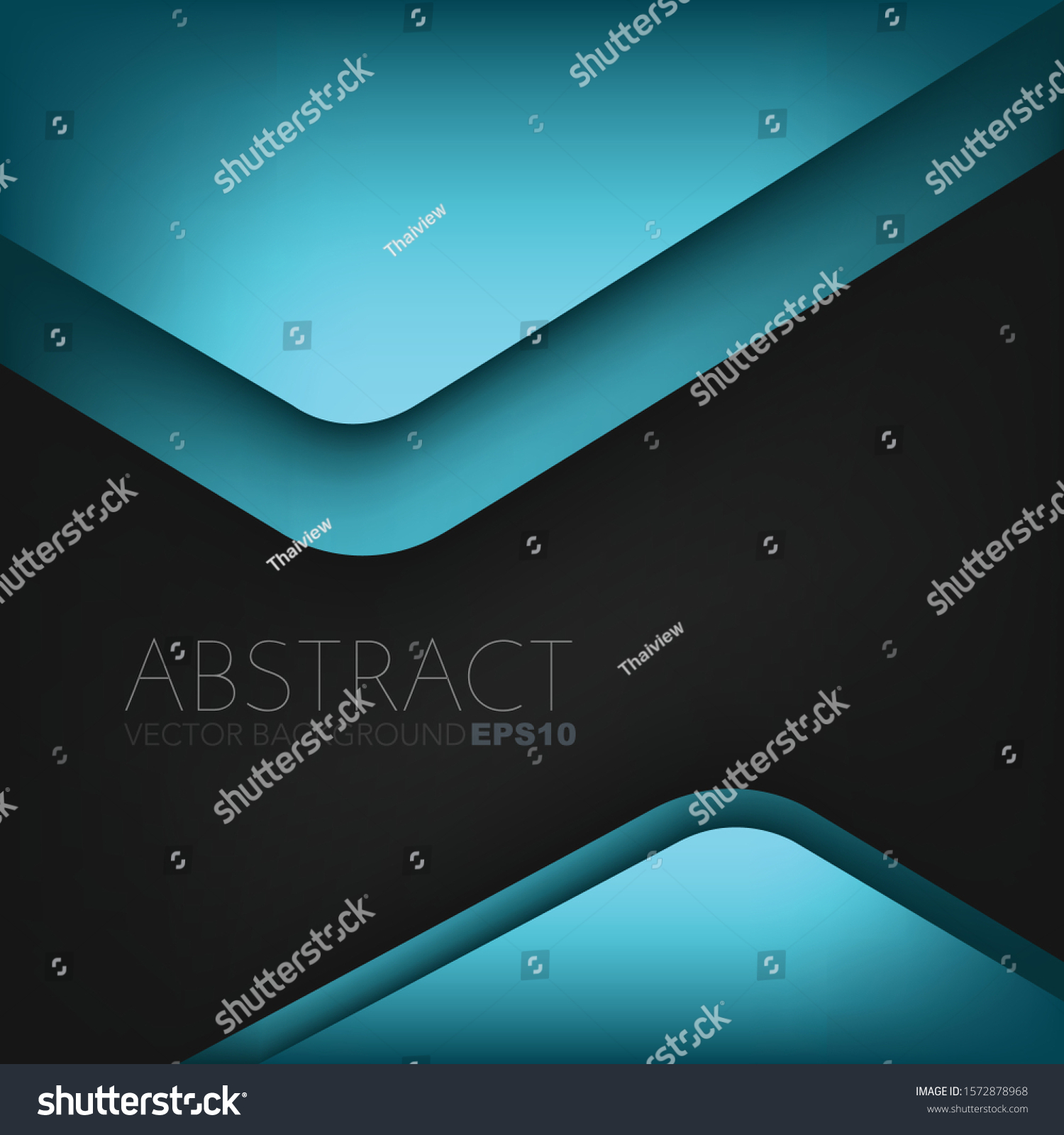 Blue Triangle Geometric Vector Background Overlap Stock Vector Royalty