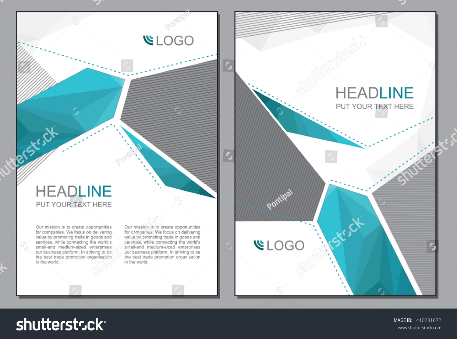 Blue Vector Cover Page Template 2019: vector de stock (libre de ...