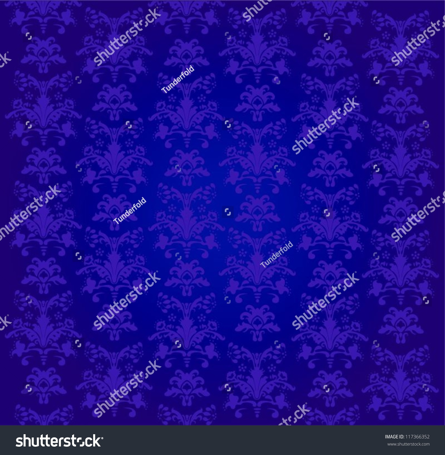 Blue Vintage Wallpaper Stock Vector (Royalty Free) 117366352 | Shutterstock