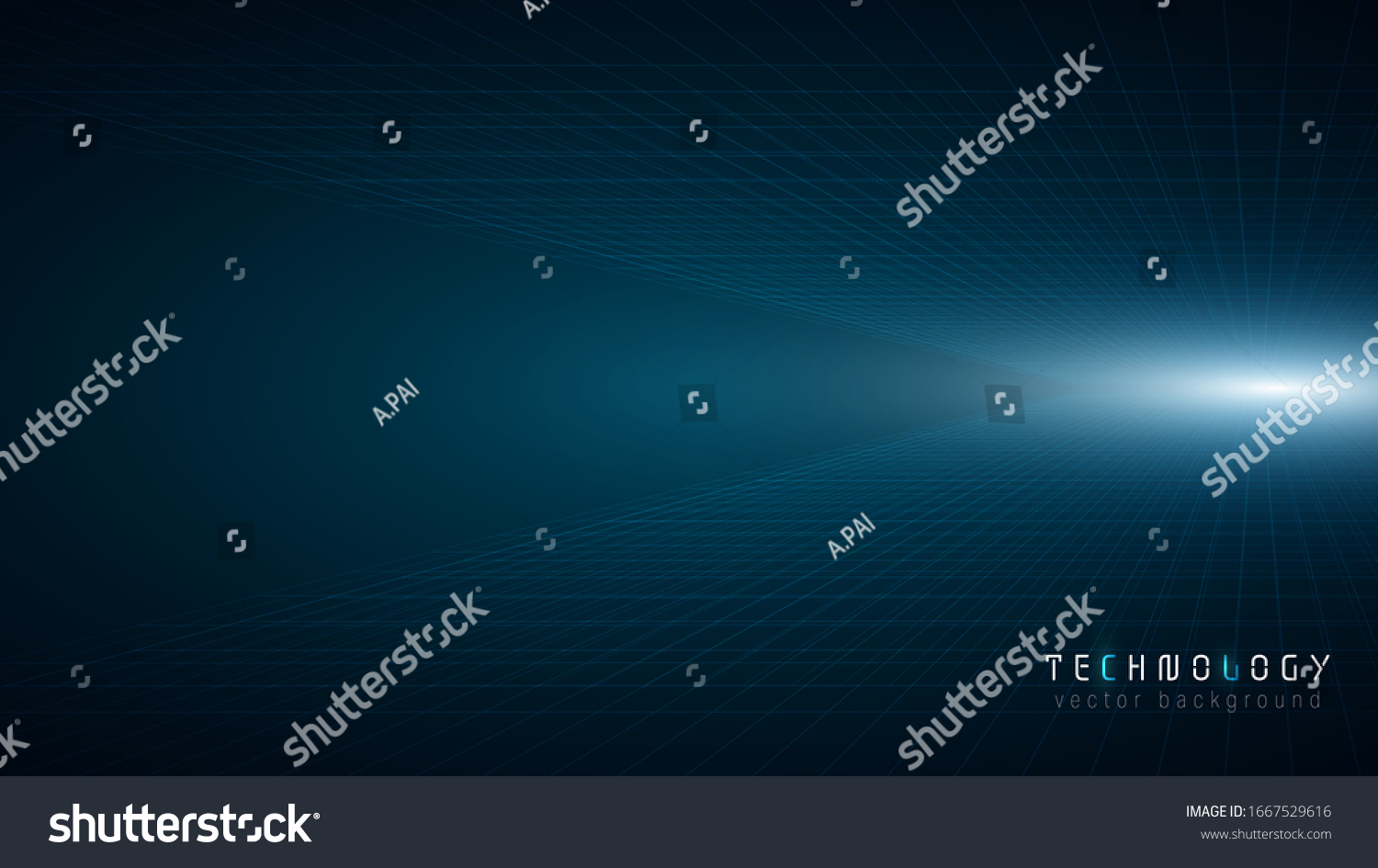 Blue Virtual Reality Abstract Technology Vector Stock Vector (Royalty ...