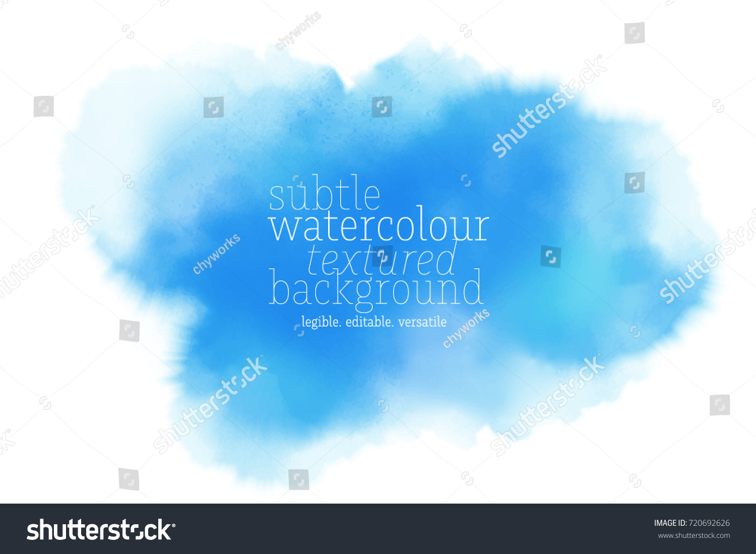 Blue Watercolor Splotch Stock Vector (Royalty Free) 720692626 ...