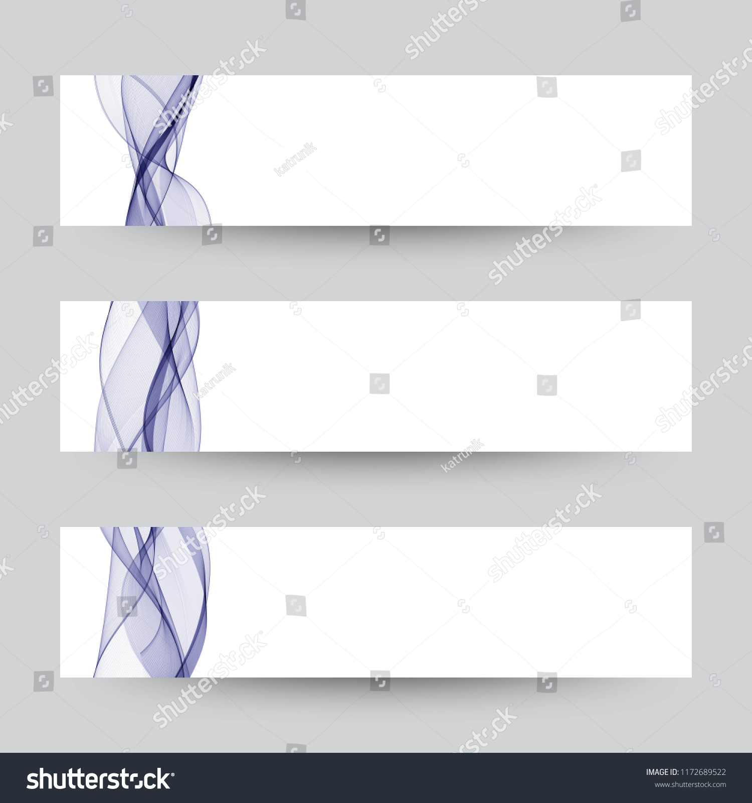 Blue Wave On Template Stock Vector (Royalty Free) 1172689522 | Shutterstock