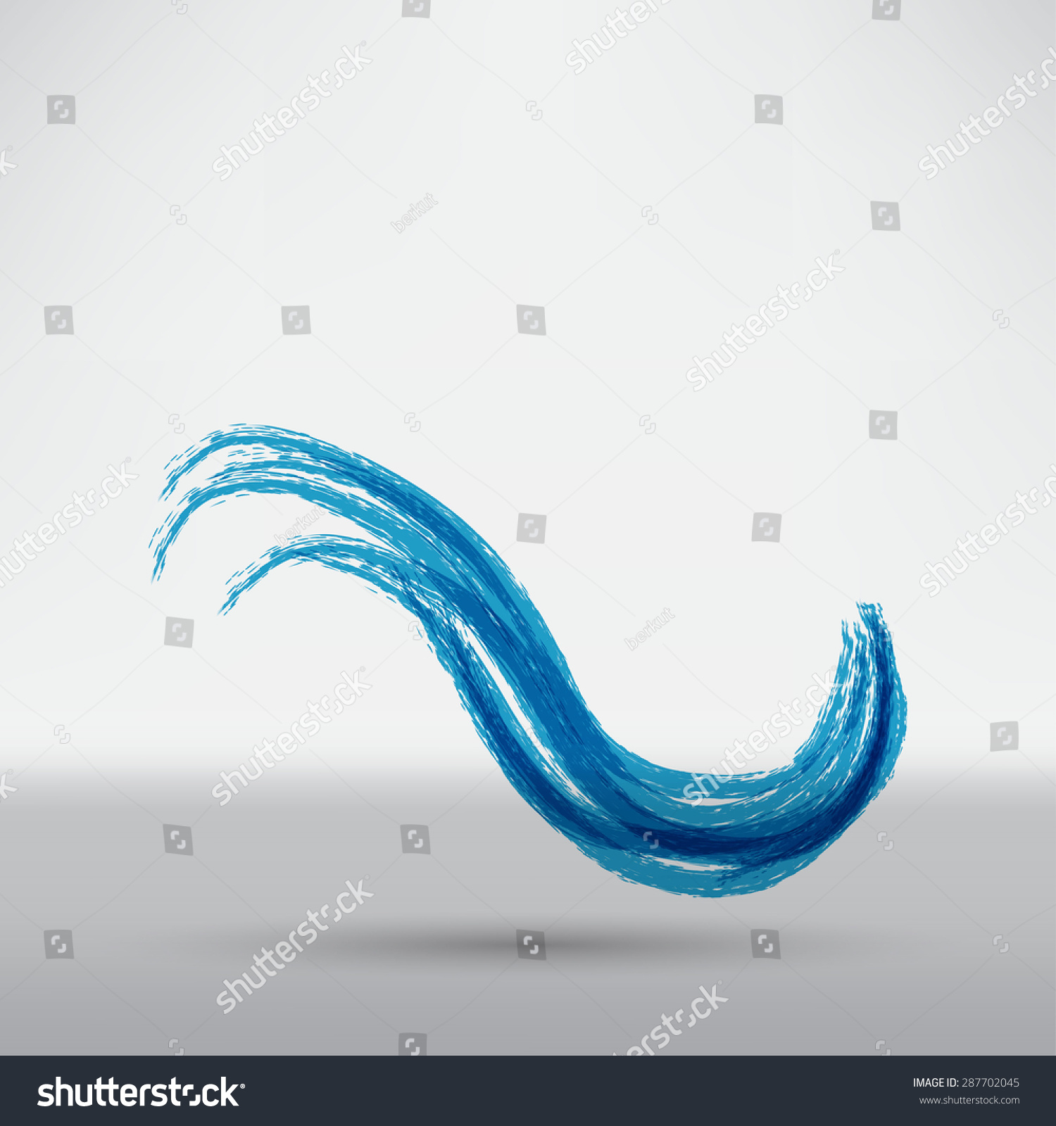 Blue Wave Sign Stock Vector (Royalty Free) 287702045
