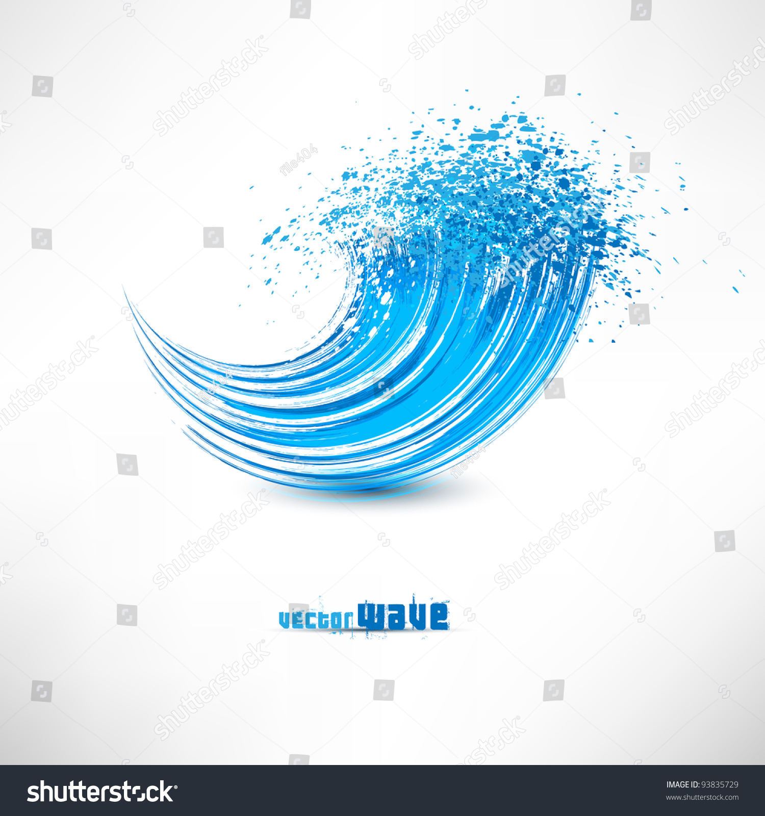 Blue Wave Sign Stock Vector (Royalty Free) 93835729 - Shutterstock