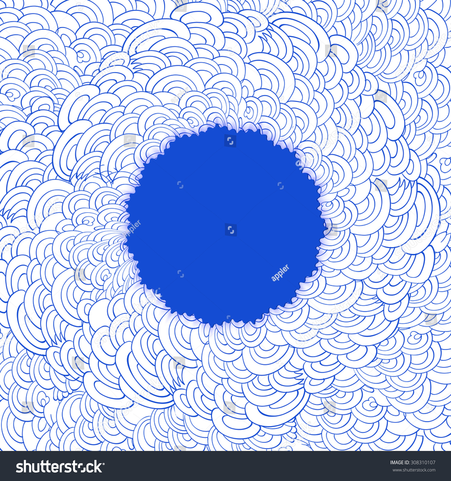 Blue Waves Card Design Vector Illustration Stock Vector (Royalty Free ...