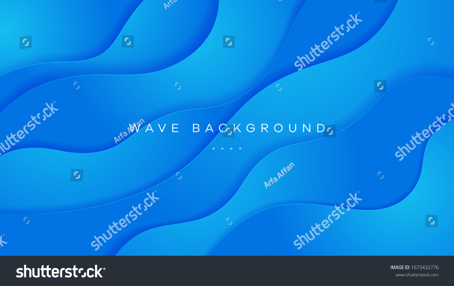 Blue Wavy Abstrack Background Overlap Layer Stock Vector (Royalty Free ...