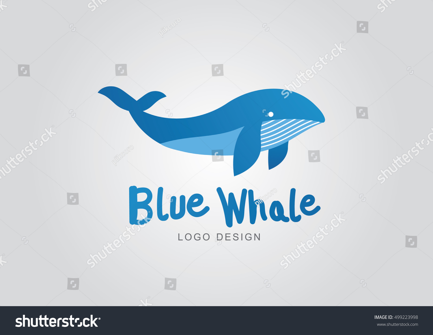 Blue Whale Logo Design Vector Stock Vector 499223998 - Shutterstock