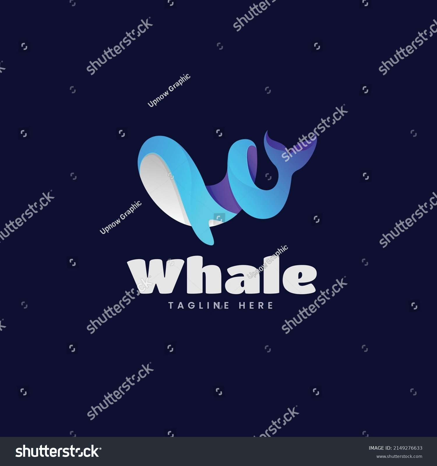 Blue Whale Logo Template Design Stock Vector (Royalty Free) 2149276633 ...