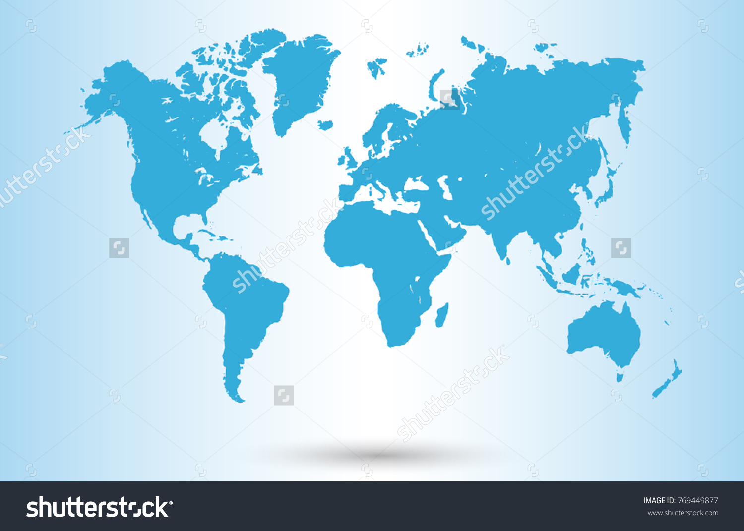 Blue World Map Vector Stock Vector (Royalty Free) 769449877 | Shutterstock