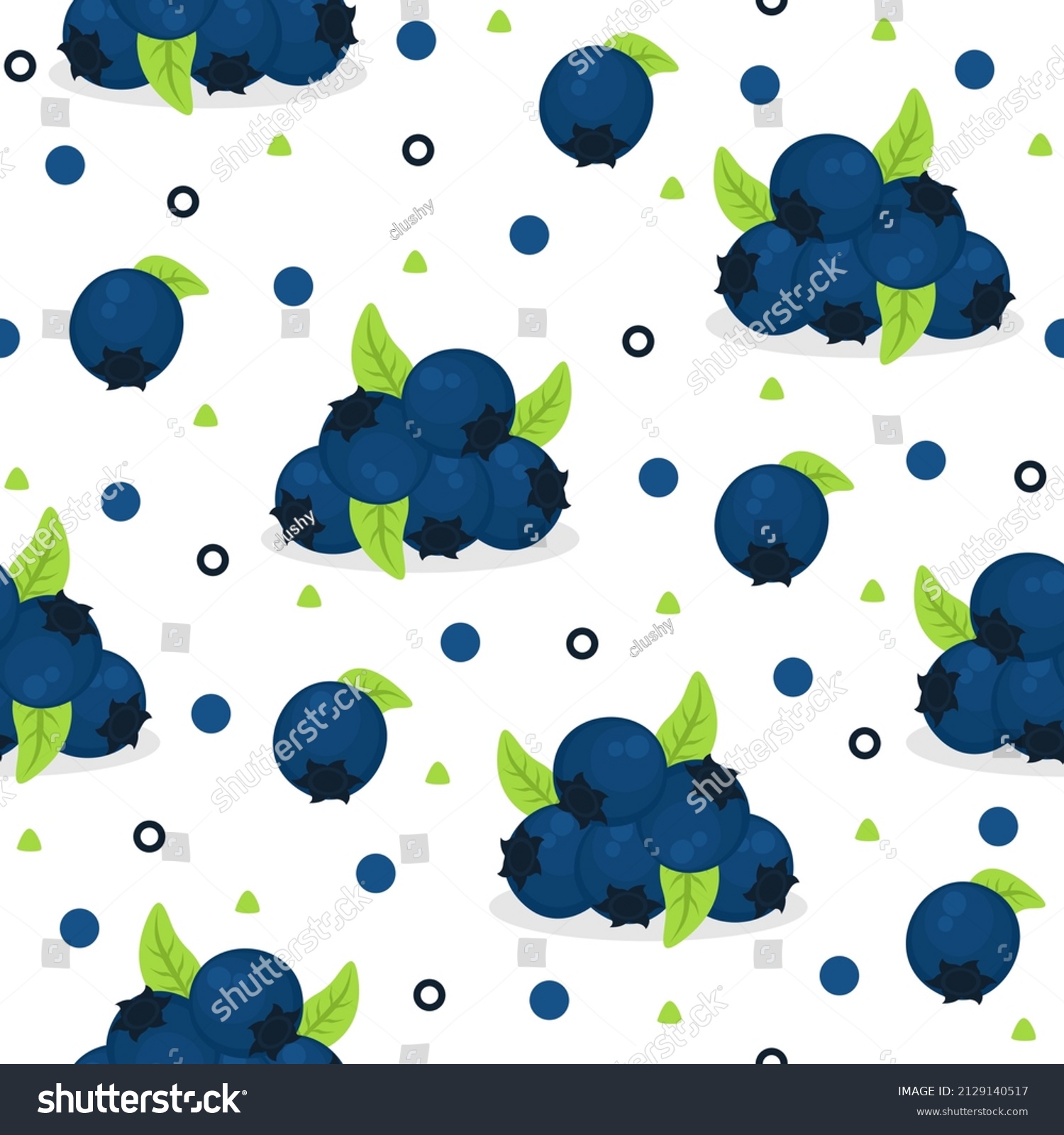 Blueberry Fruits Pattern Background Design Stock Vector (Royalty Free ...