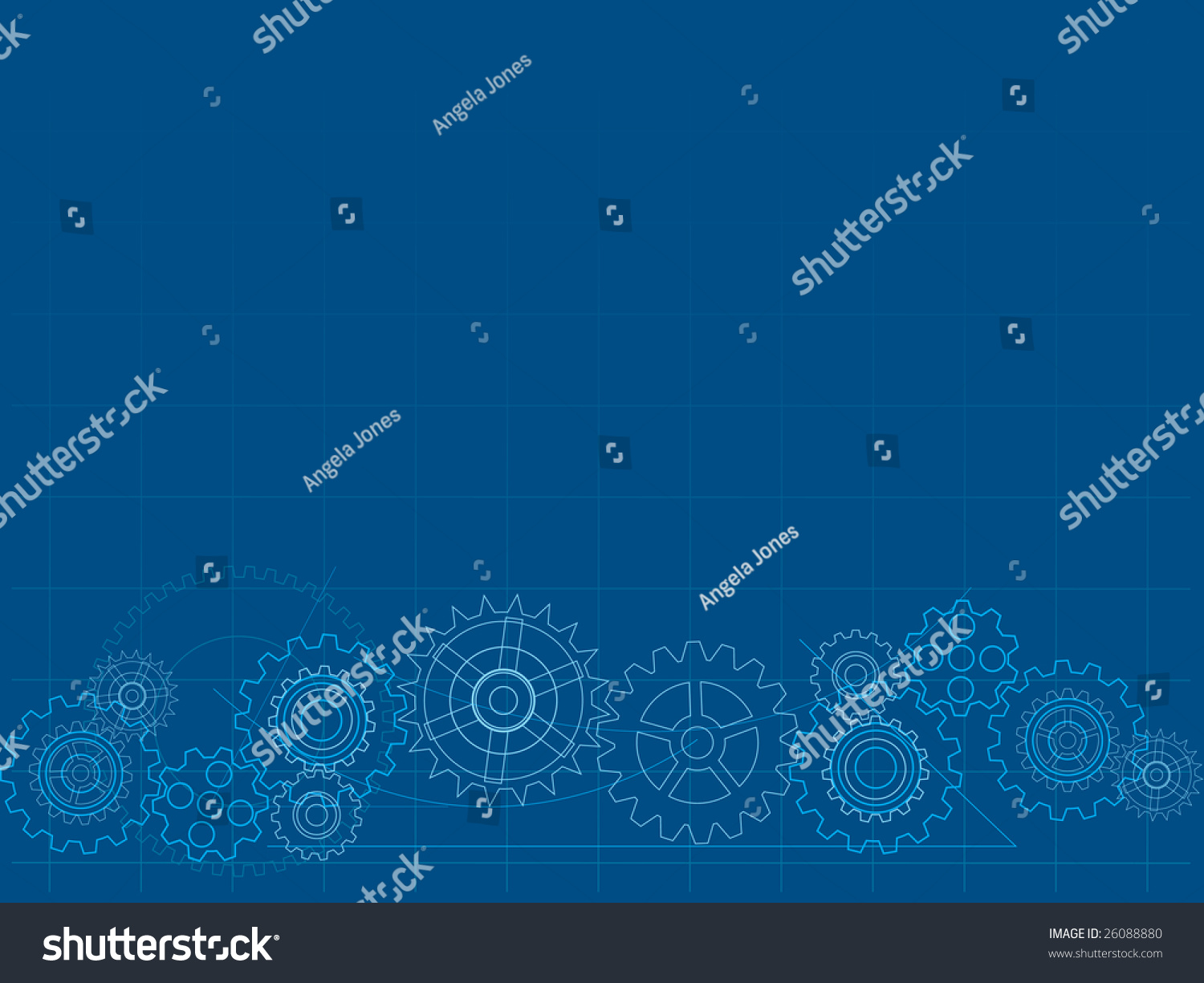 Blueprint Cog Background Stock Vector (Royalty Free) 26088880