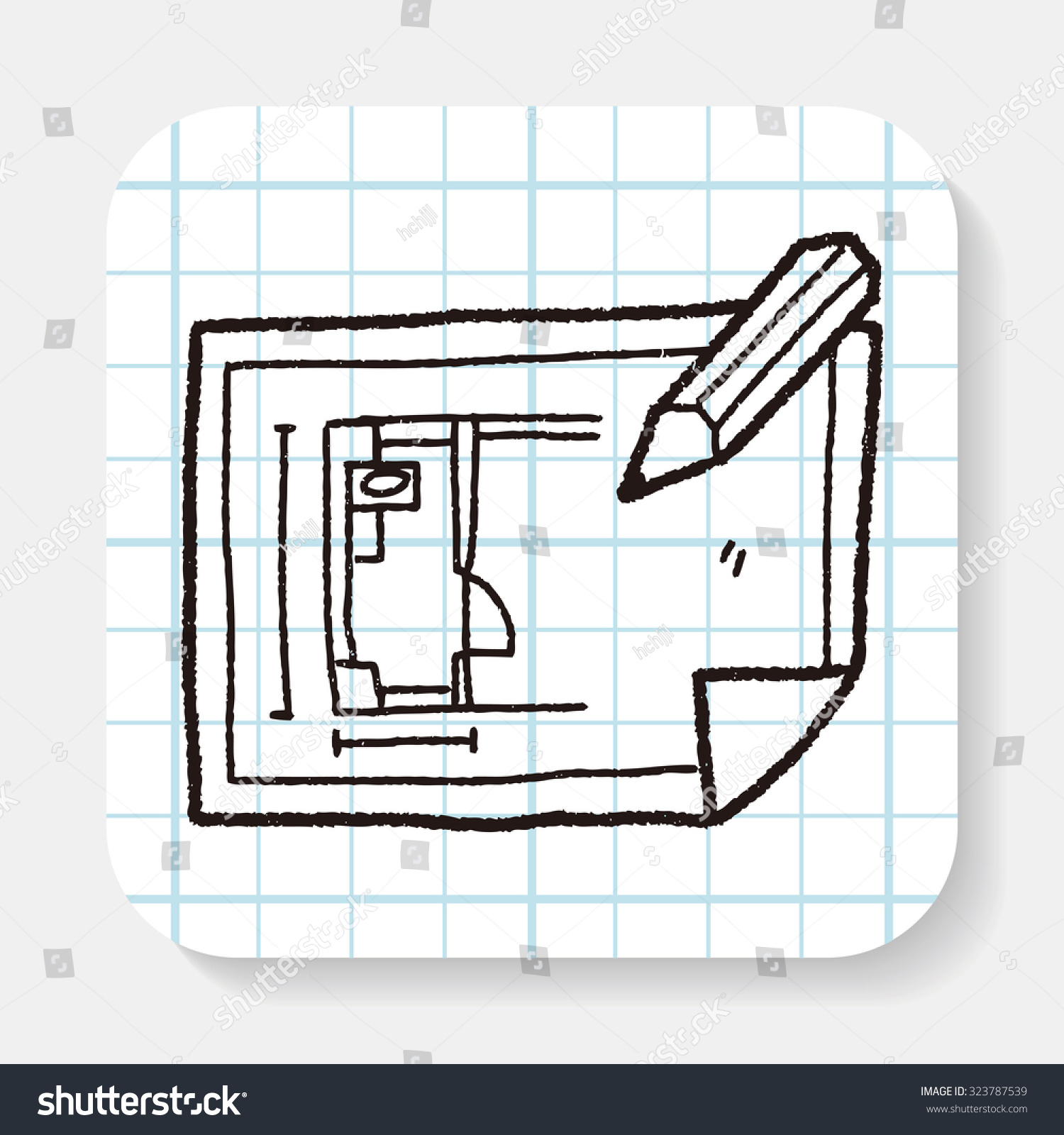 Blueprint Doodle Stock Vector (Royalty Free) 323787539 | Shutterstock