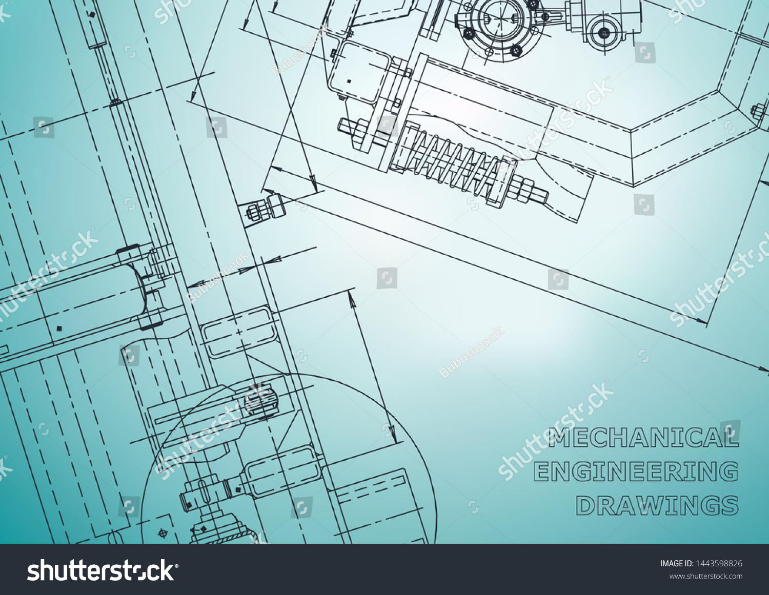 Blueprint Sketch Vector Engineering Illustration Stock Vector (Royalty ...
