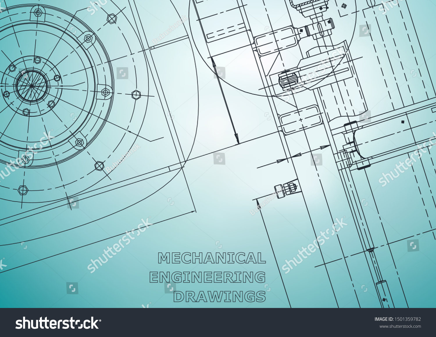 Blueprint Sketch Vector Engineering Illustration Stock Vector (Royalty ...