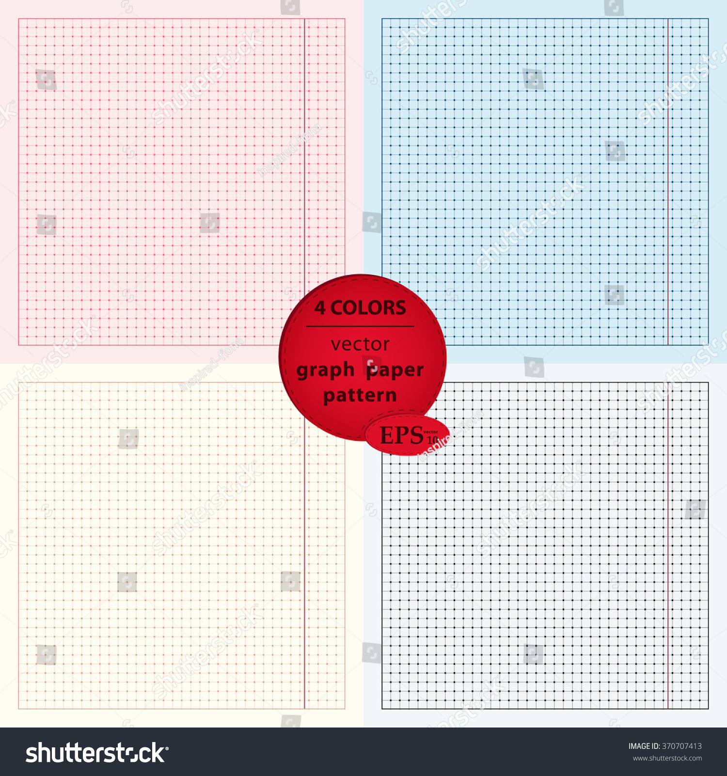 Blueprint Technical Grid Background Red Line Stock Vector (Royalty Free ...