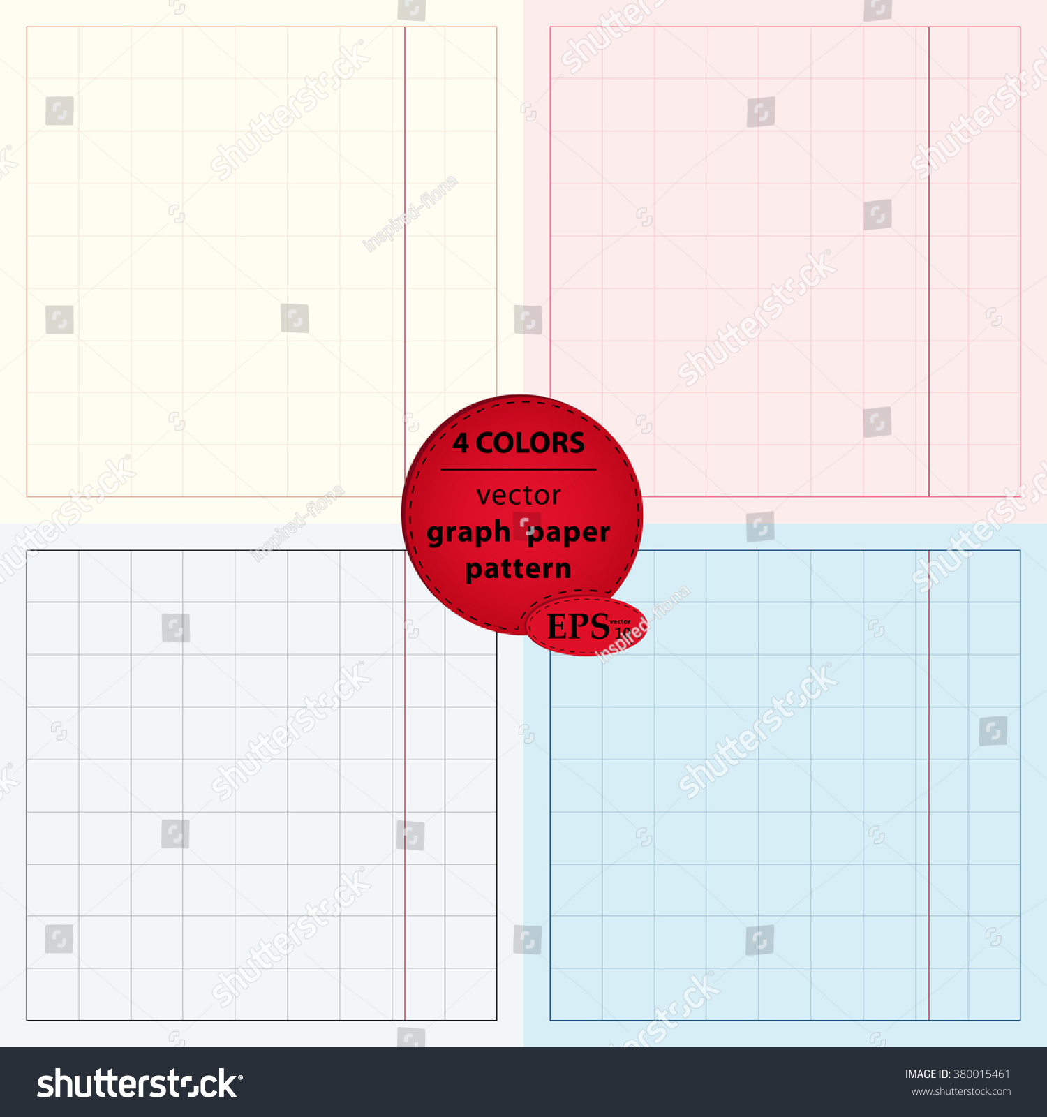 Blueprint Technical Grid Background Red Line Stock Vector (Royalty Free ...