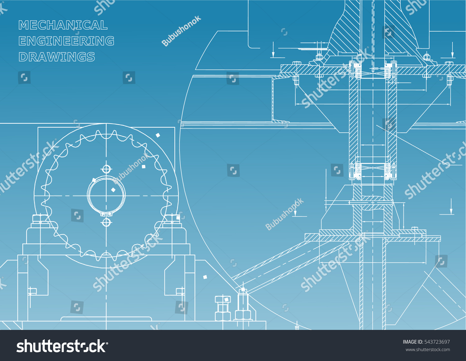 Blueprints Mechanical Construction Engineering Illustrations Technical ...