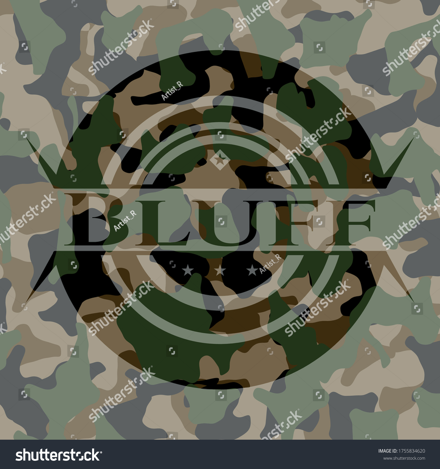 Bluff On Camouflage Pattern Vector Illustration Stock Vector (Royalty ...