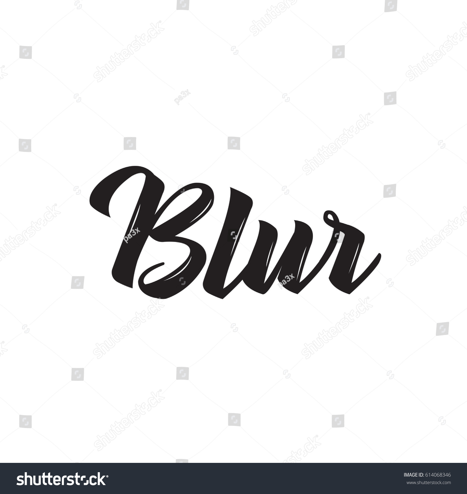 Blur Text Design Vector Calligraphy Typography Stock Vector (Royalty ...