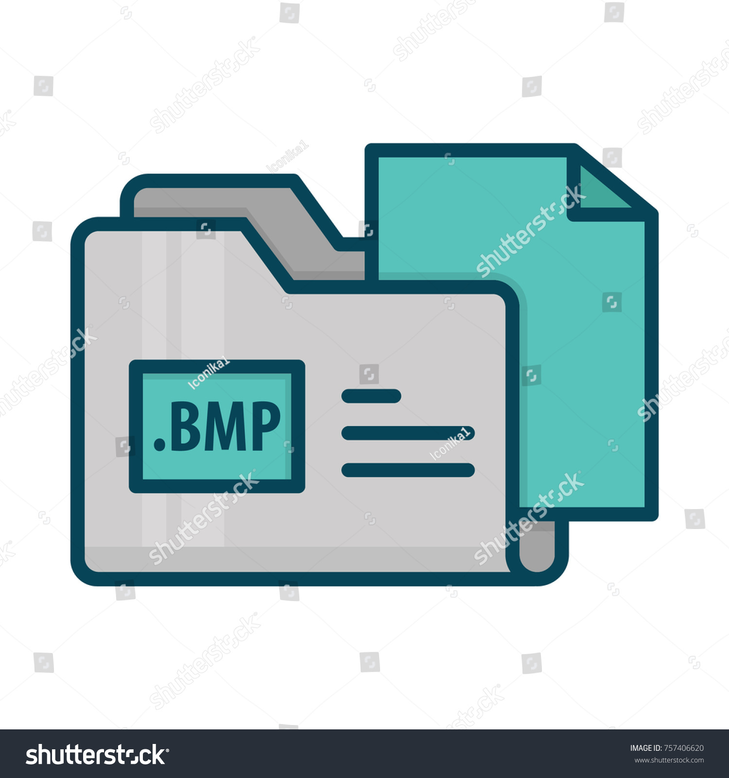 Vektor Stok Bmp Folder Icon (Tanpa Royalti) 757406620 | Shutterstock