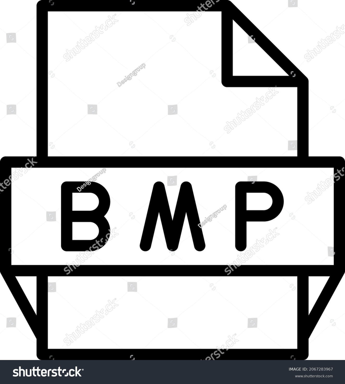 Bmp Outline Vector Icon Design Stock Vector (Royalty Free) 2067283967