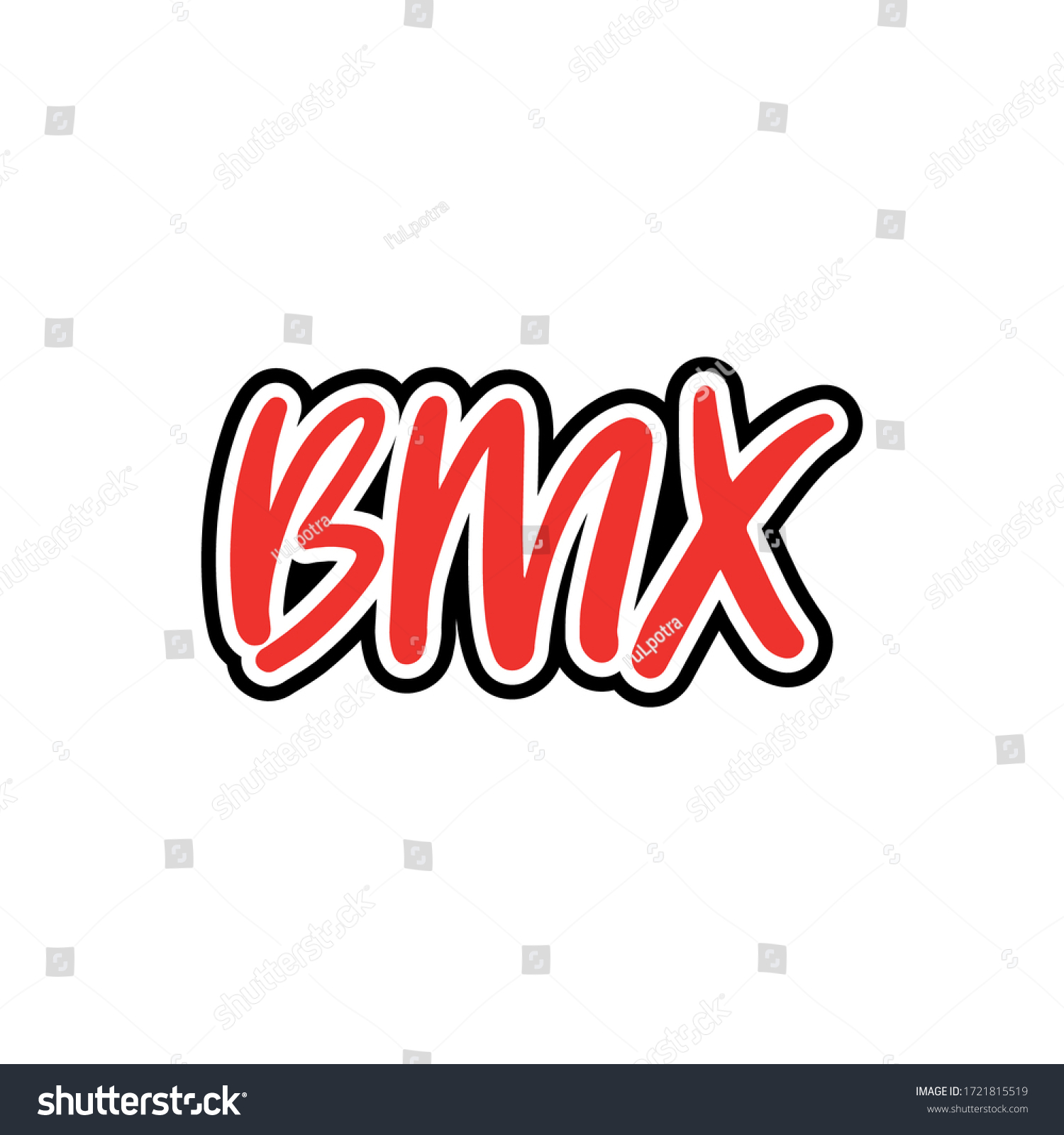 Bmx Logo Bmx Typography Words Stock Vector (Royalty Free) 1721815519