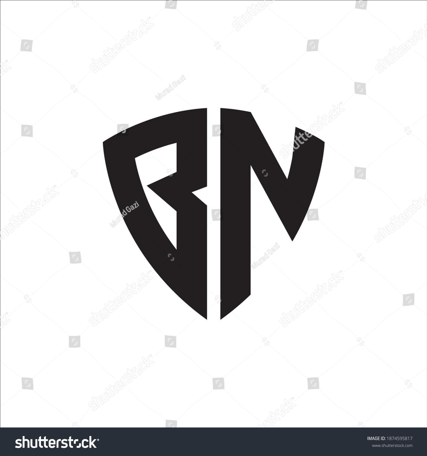 Bn Letter Logo Design Vector Stock Vector (Royalty Free) 1874595817 ...