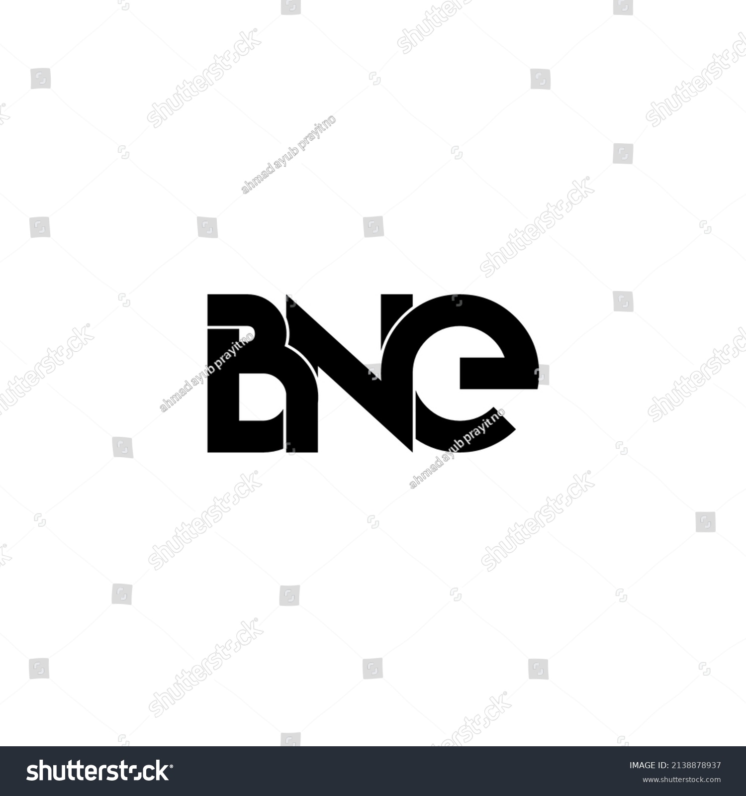 Bne Initial Letter Monogram Logo Design Stock Vector (Royalty Free ...