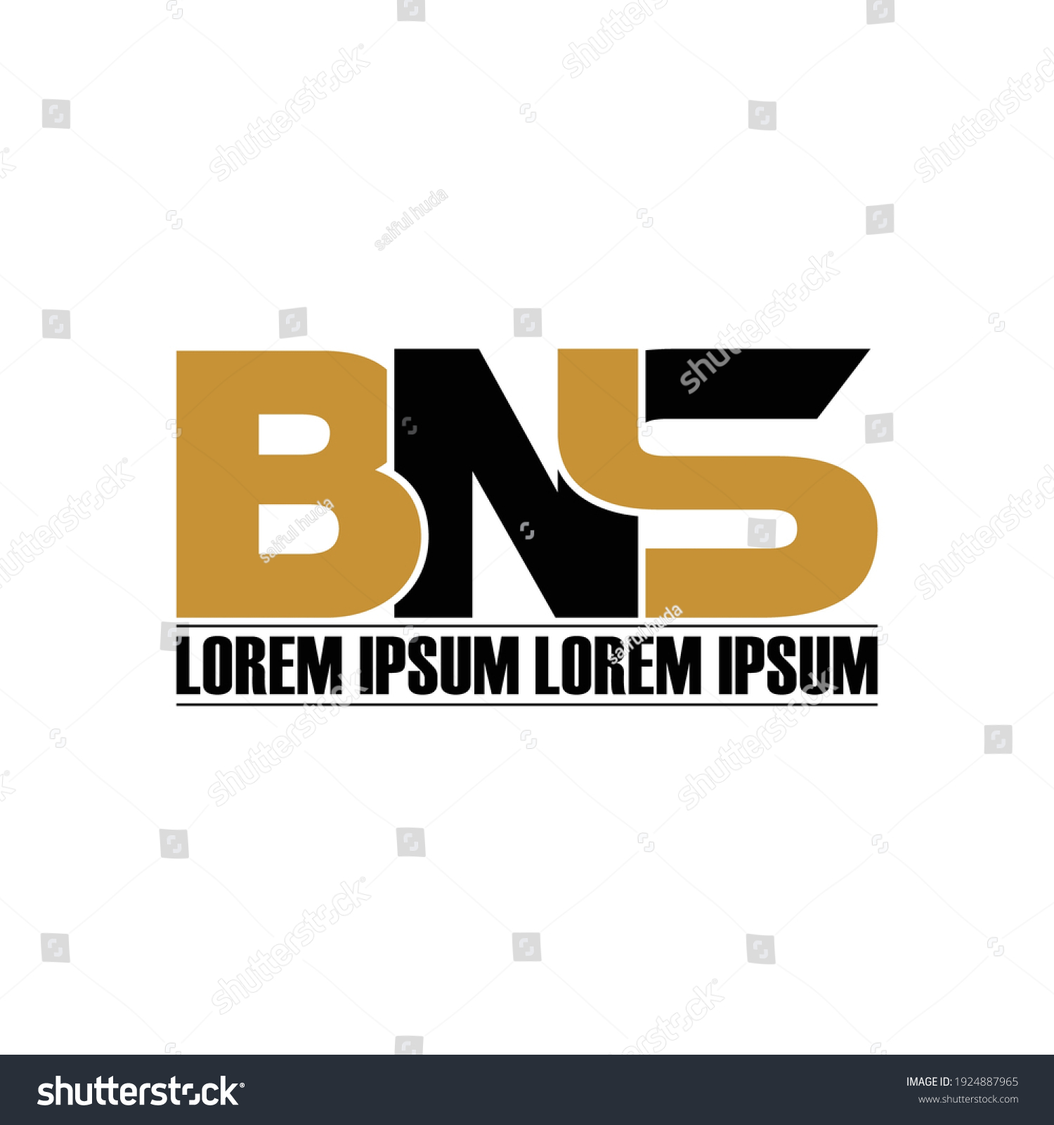 Bns Letter Monogram Logo Design Vector Stock Vector (Royalty Free ...