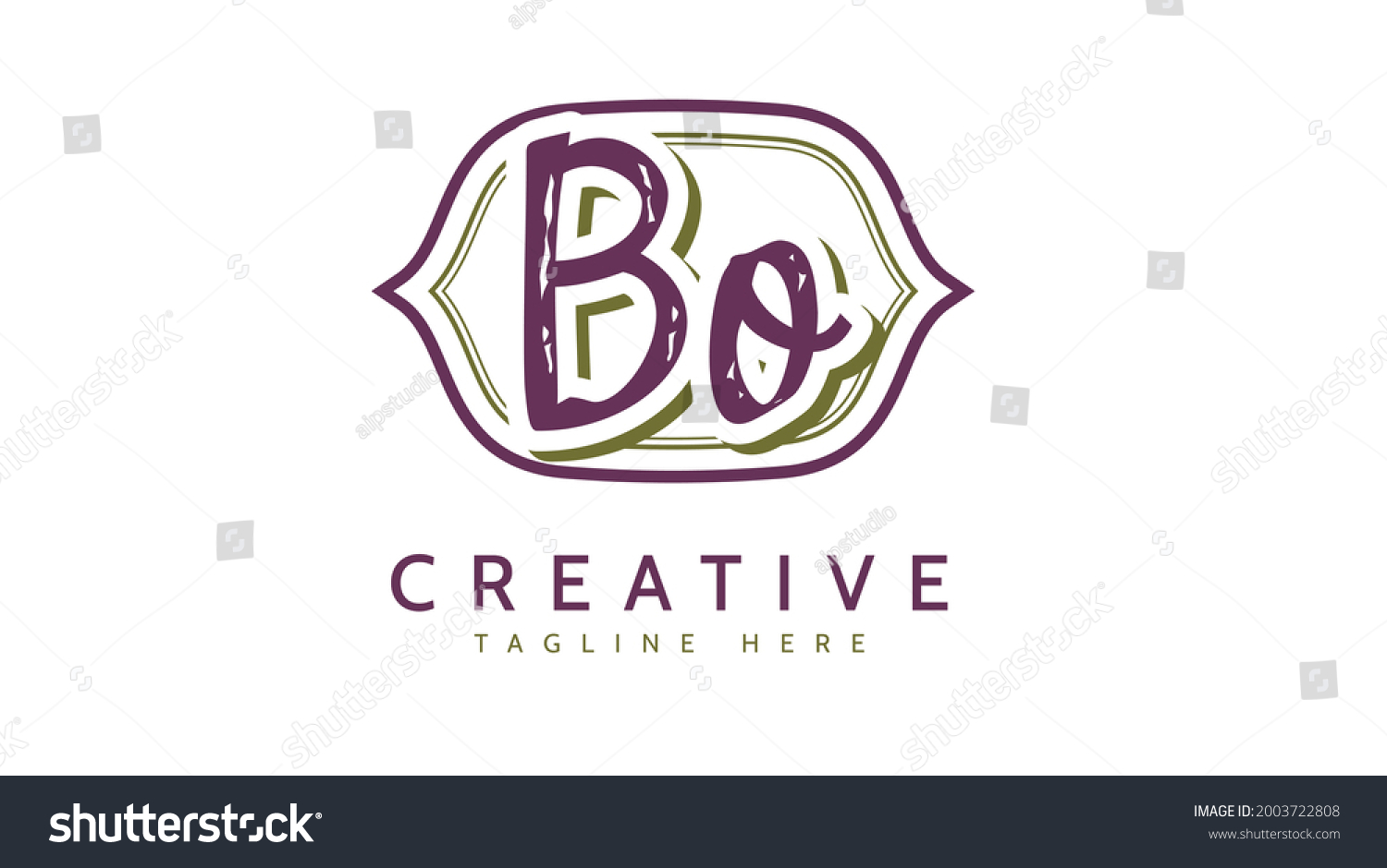 Bo Initials Handwriting Logo Vector Stock Vector (Royalty Free ...