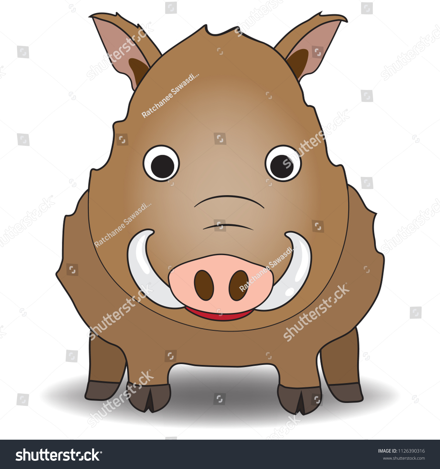 Boar Cartoon Vector Stock Vector (Royalty Free) 1126390316 | Shutterstock