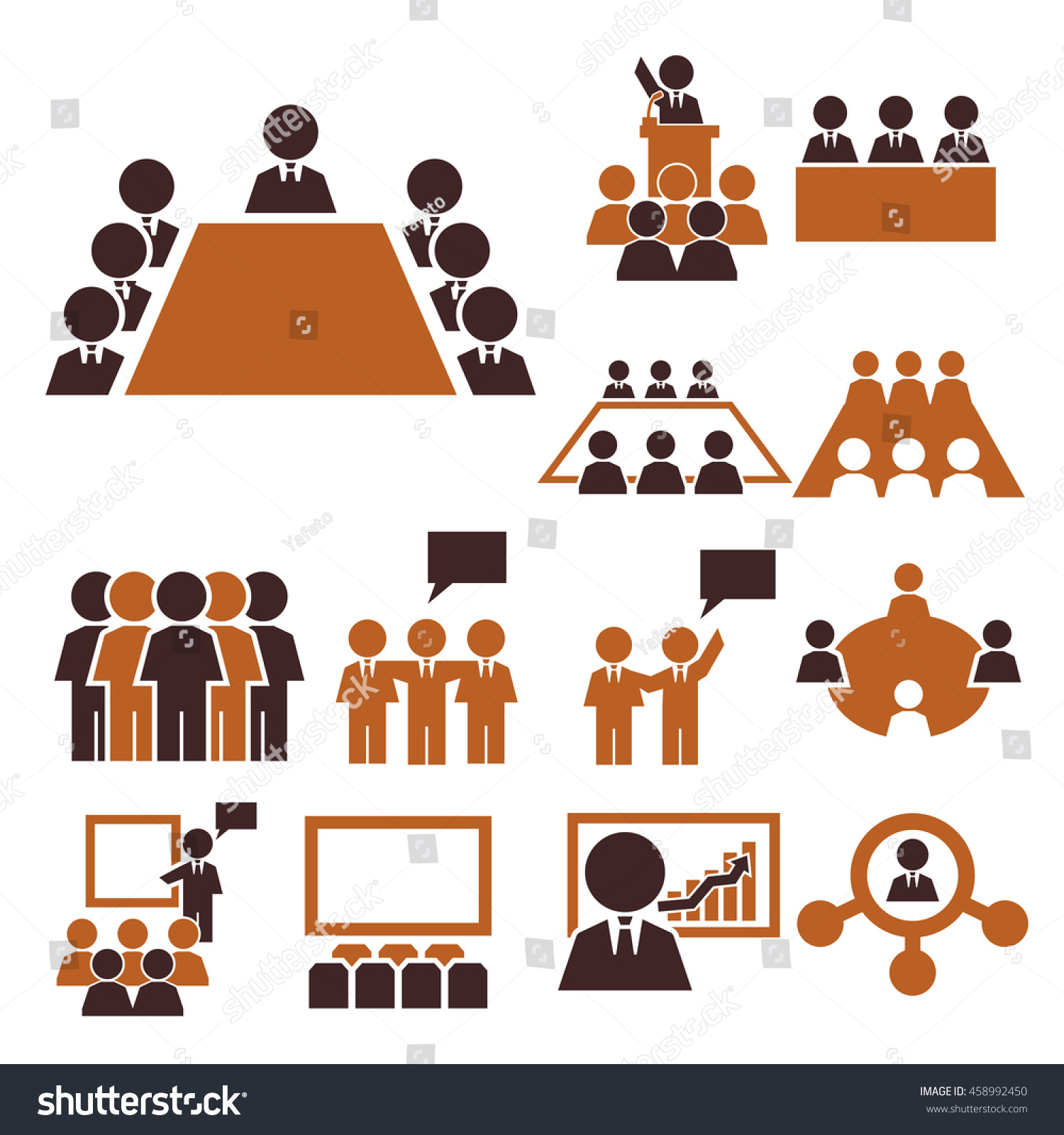Board Committee Icon Set Stock Vector 458992450 - Shutterstock