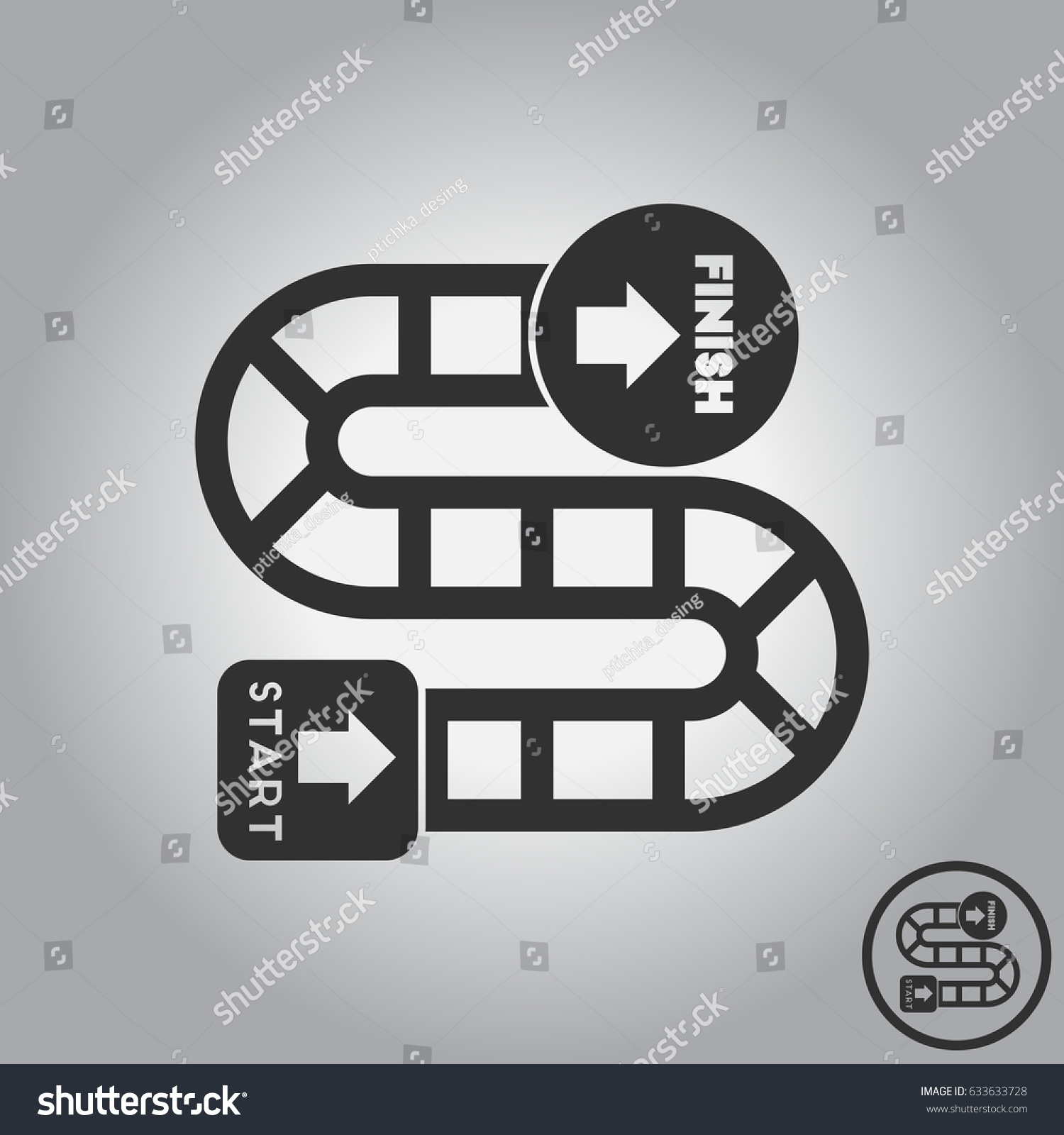 Board Game Path Map Table Game Stock Vector (Royalty Free) 633633728