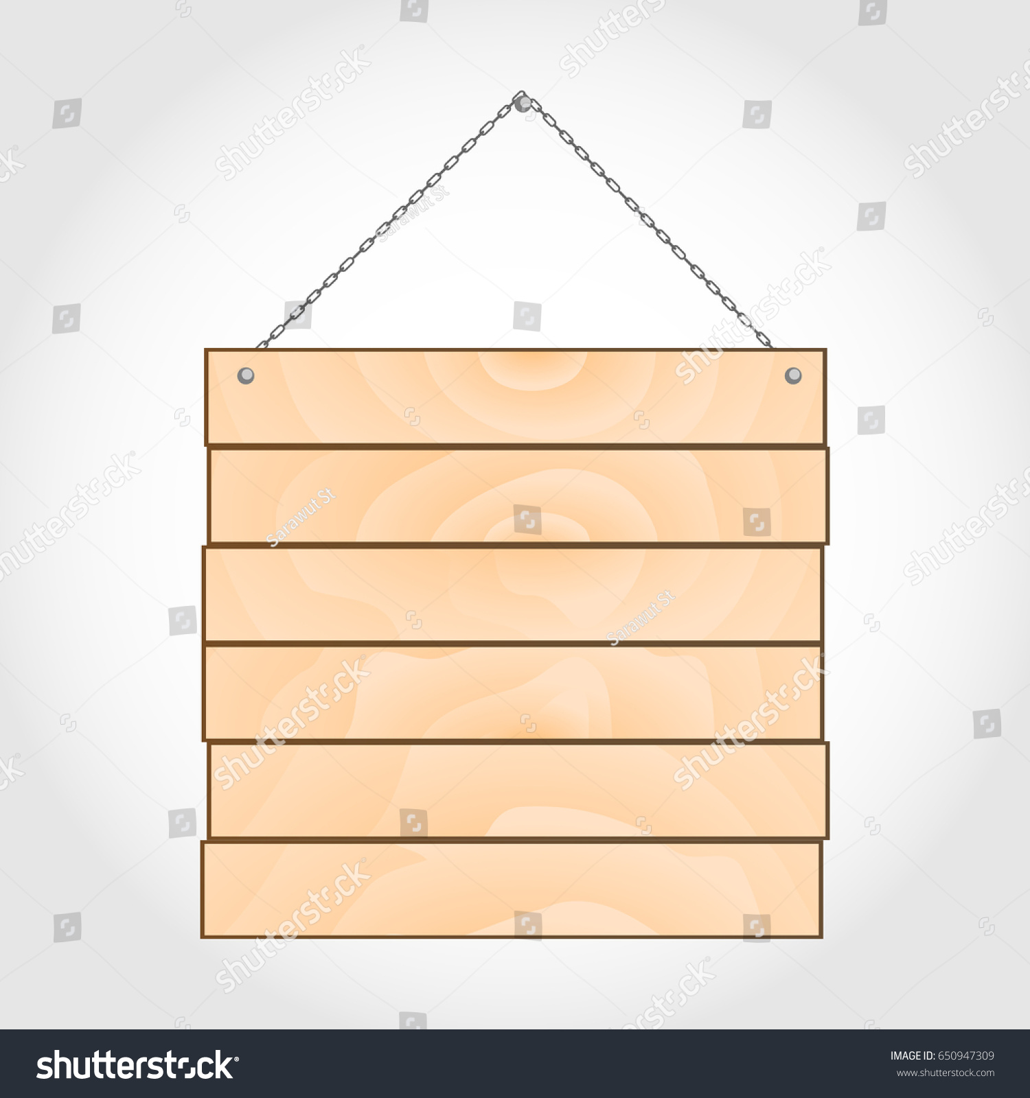 Board Wood Hang Vector Stock Vector (Royalty Free) 650947309