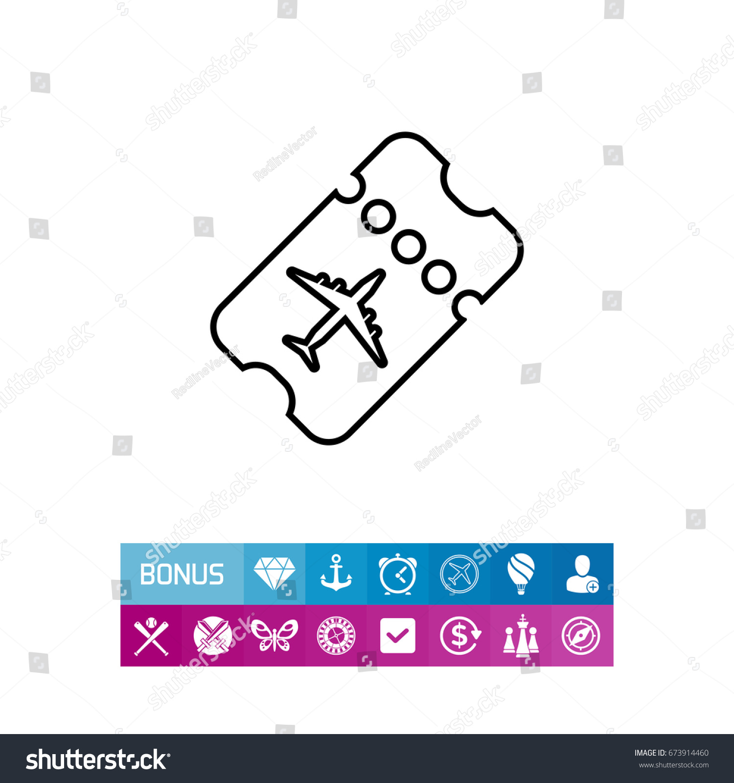 Boarding Card Stock Vector (Royalty Free) 673914460