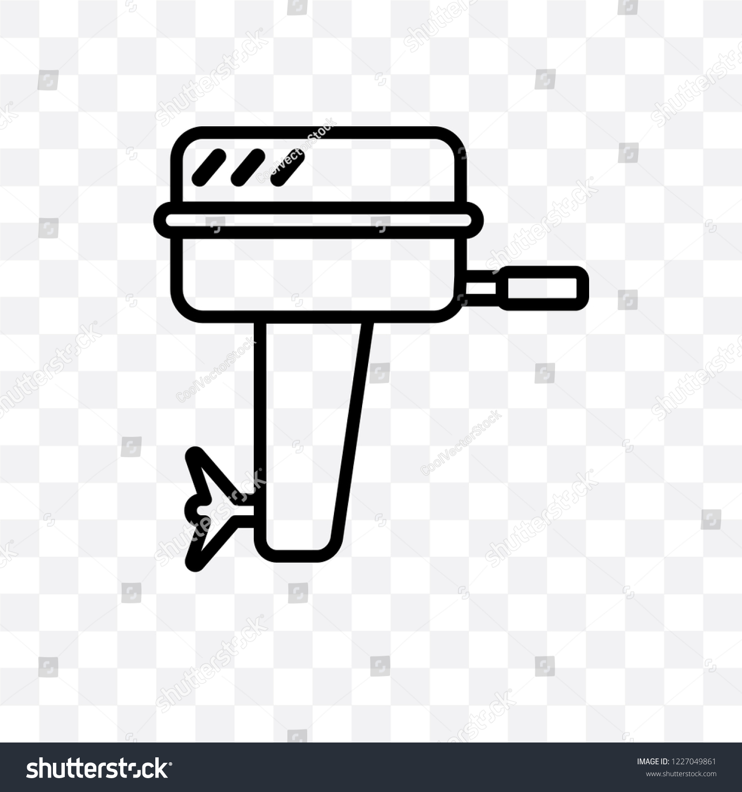 Boat Engine Vector Linear Icon Isolated: vector de stock (libre de ...