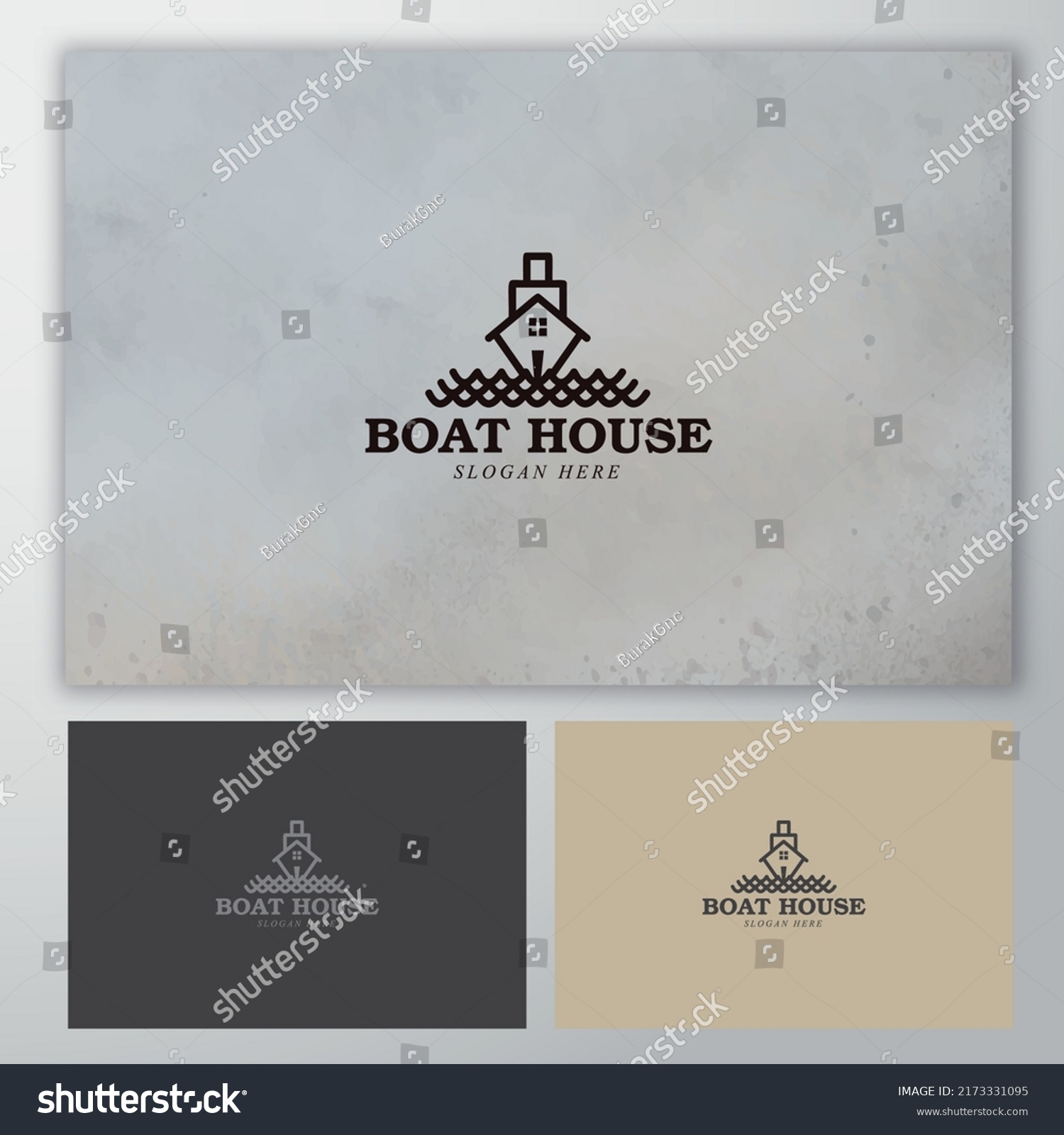 Boat House Logo Drawing Vector Stock Vector (Royalty Free) 2173331095 ...