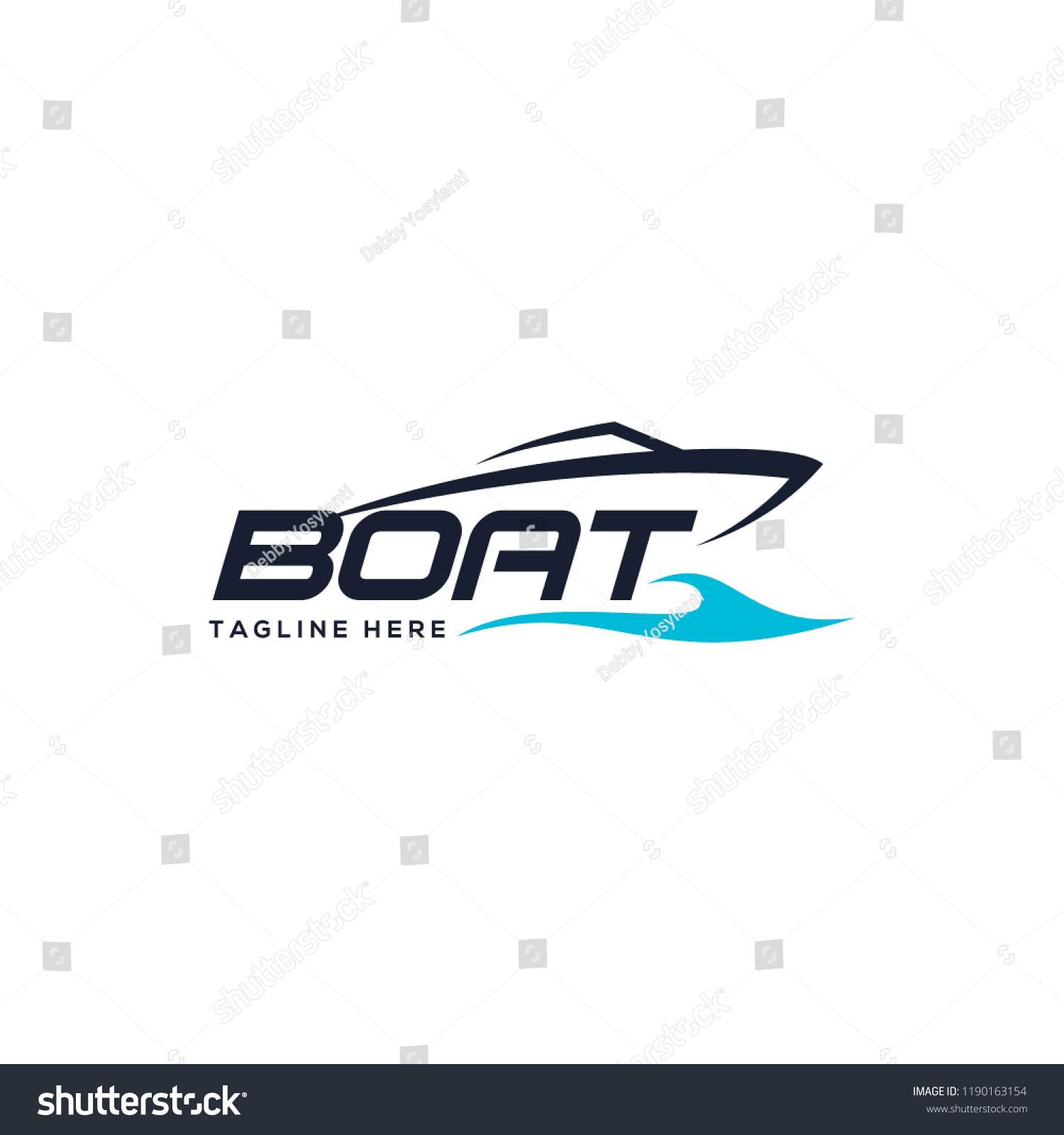 Boat Logo Design Stock Vector (Royalty Free) 1190163154 | Shutterstock
