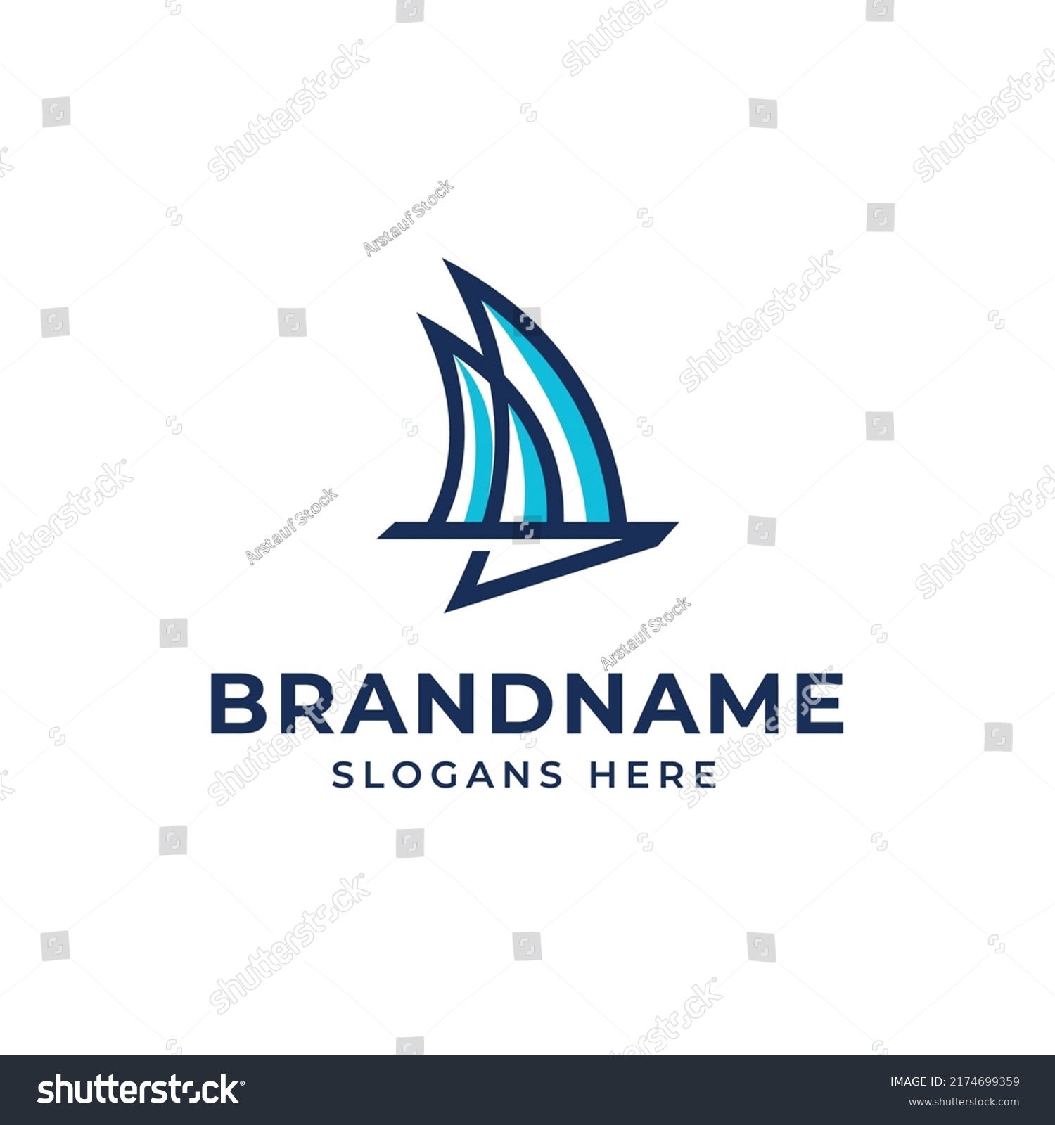 Boat Sail Logo Designs Vector Stock Vector (Royalty Free) 2174699359 ...