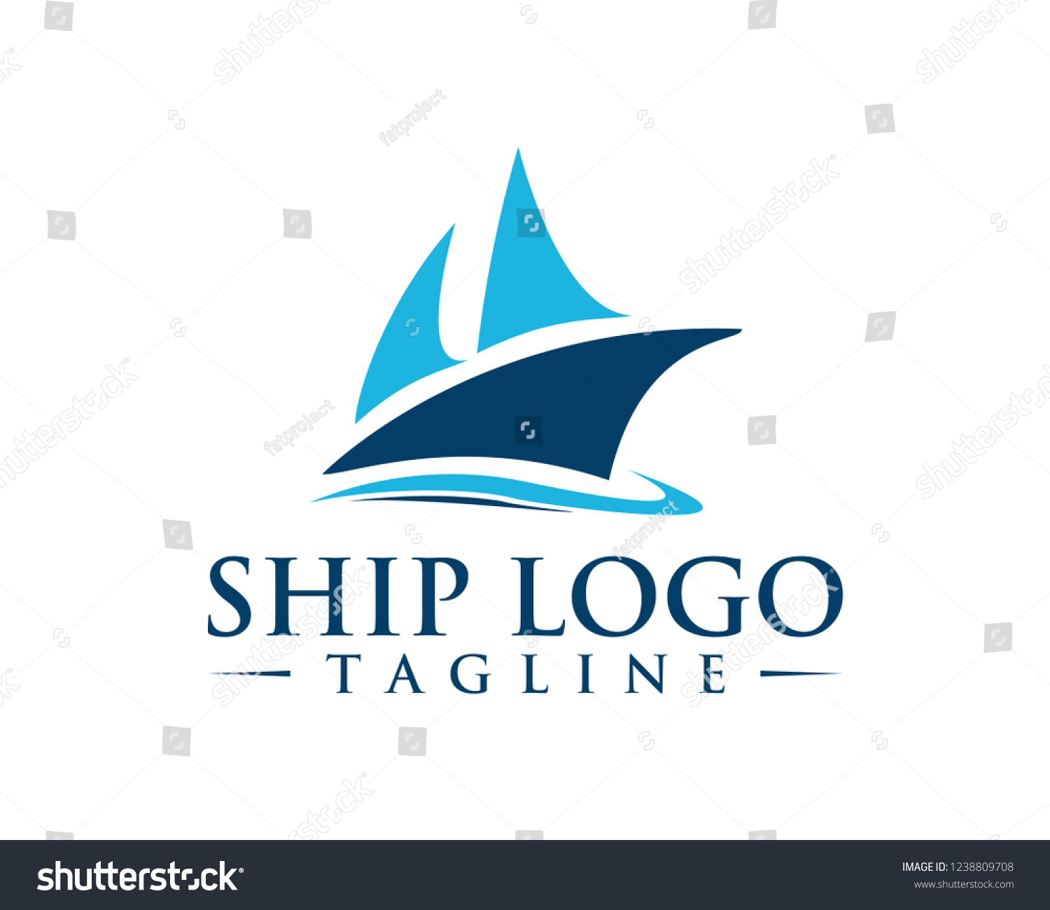 Boat Ship Logo: vector de stock (libre de regalías) 1238809708 ...