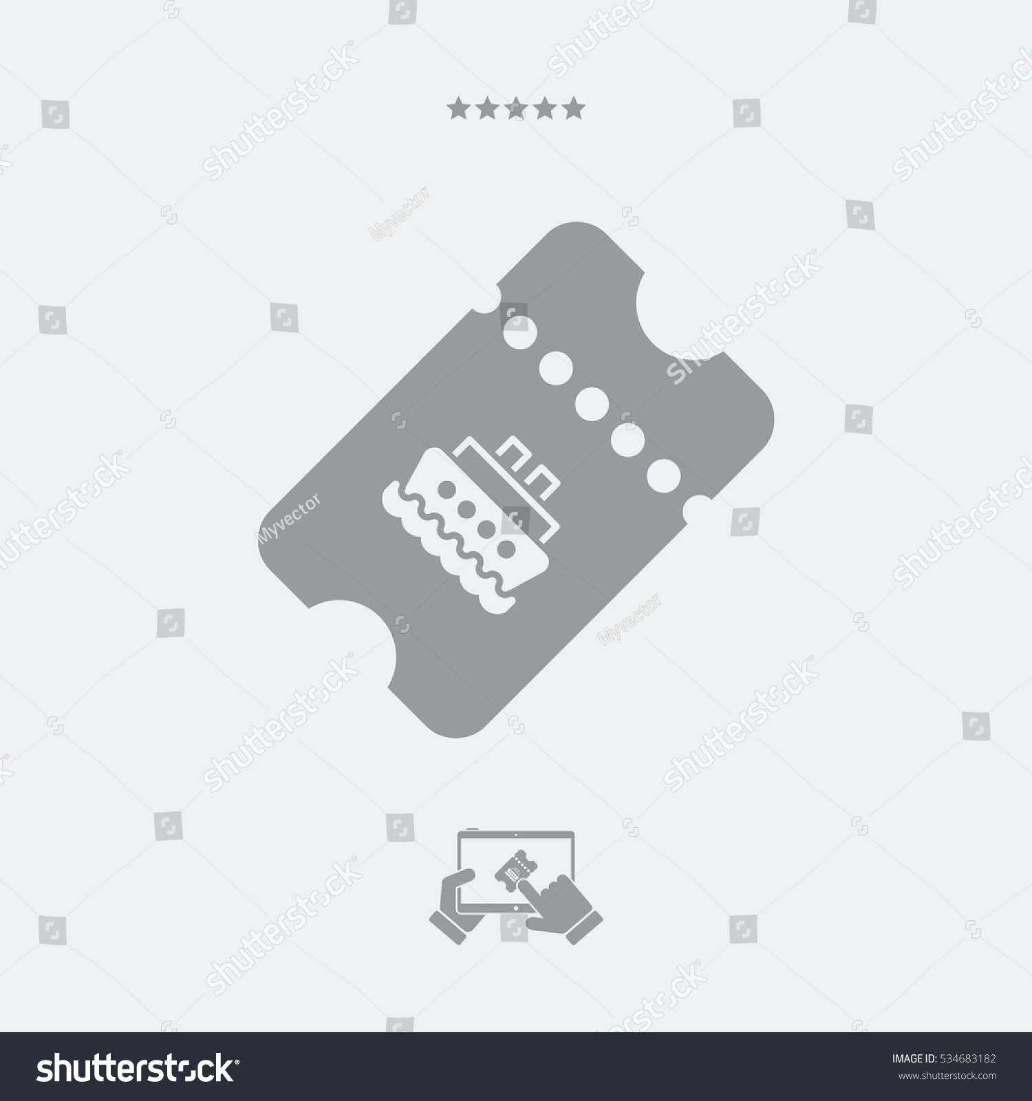 Boat Ticket Vector Web Icon: เวกเตอร์สต็อก (ปลอดค่าลิขสิทธิ์) 534683182 ...