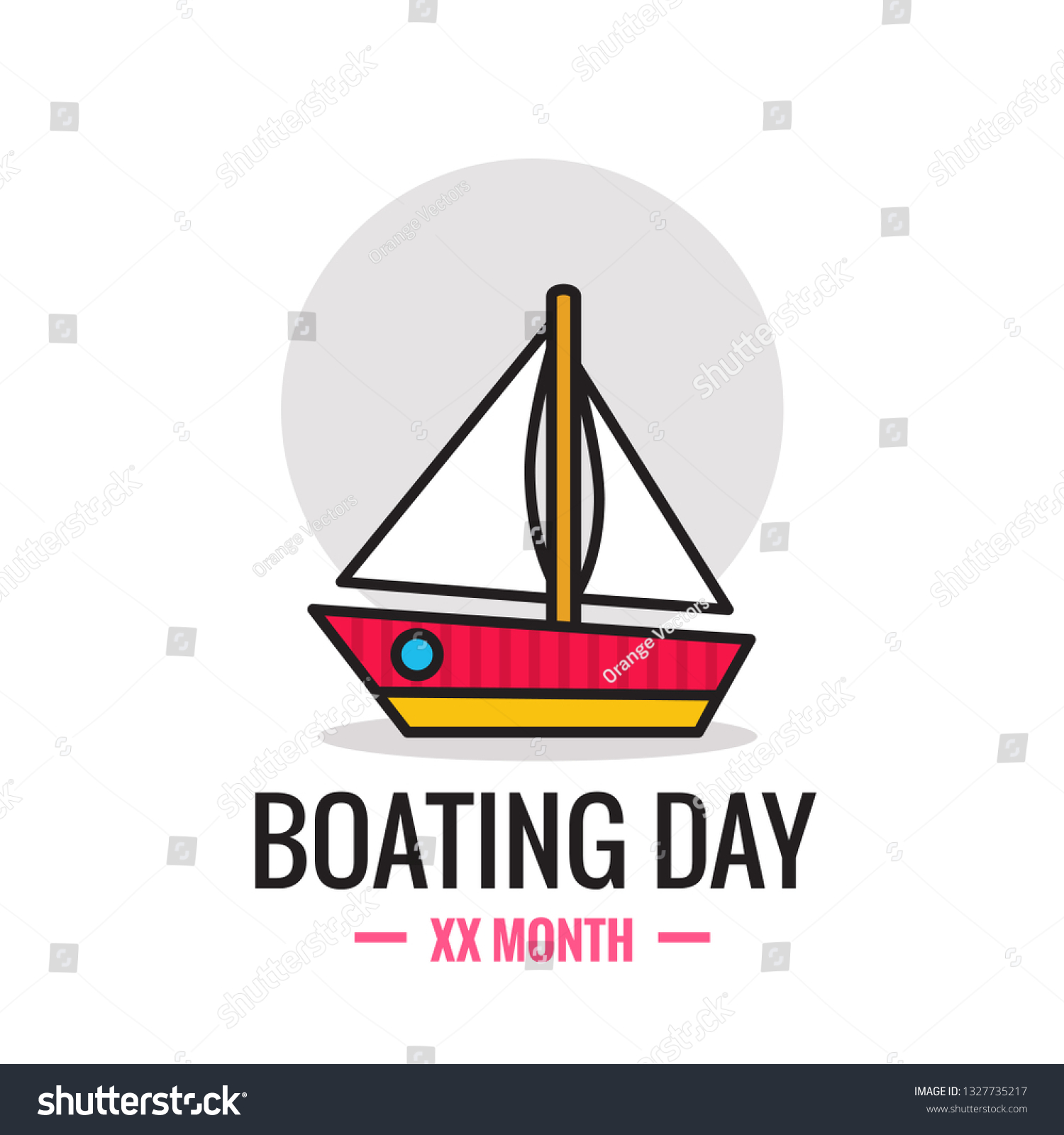Boating Day Poster Date Template Stock Vector (Royalty Free) 1327735217 ...