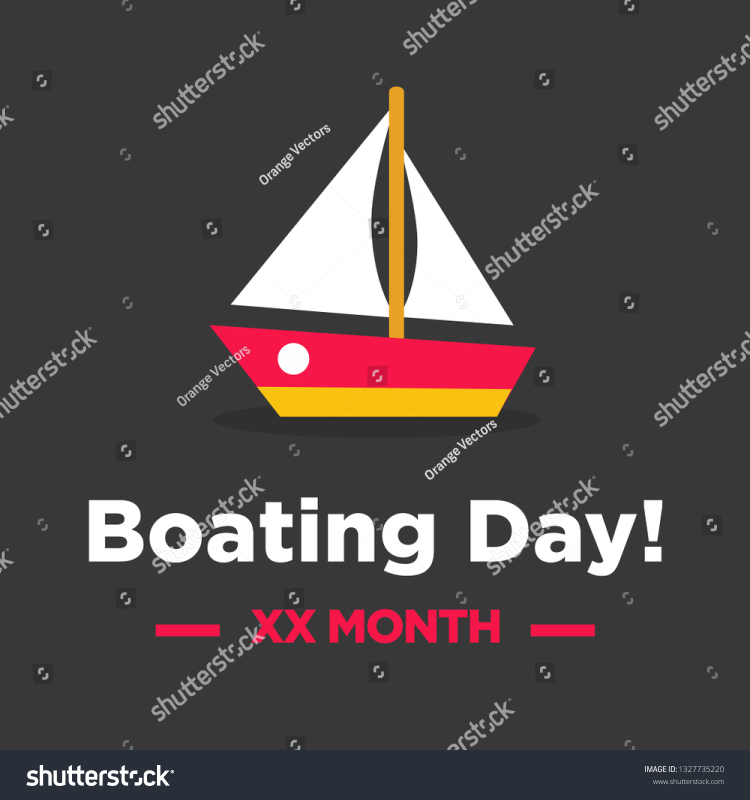 Boating Day Poster Date Template Stock Vector (Royalty Free) 1327735220 ...